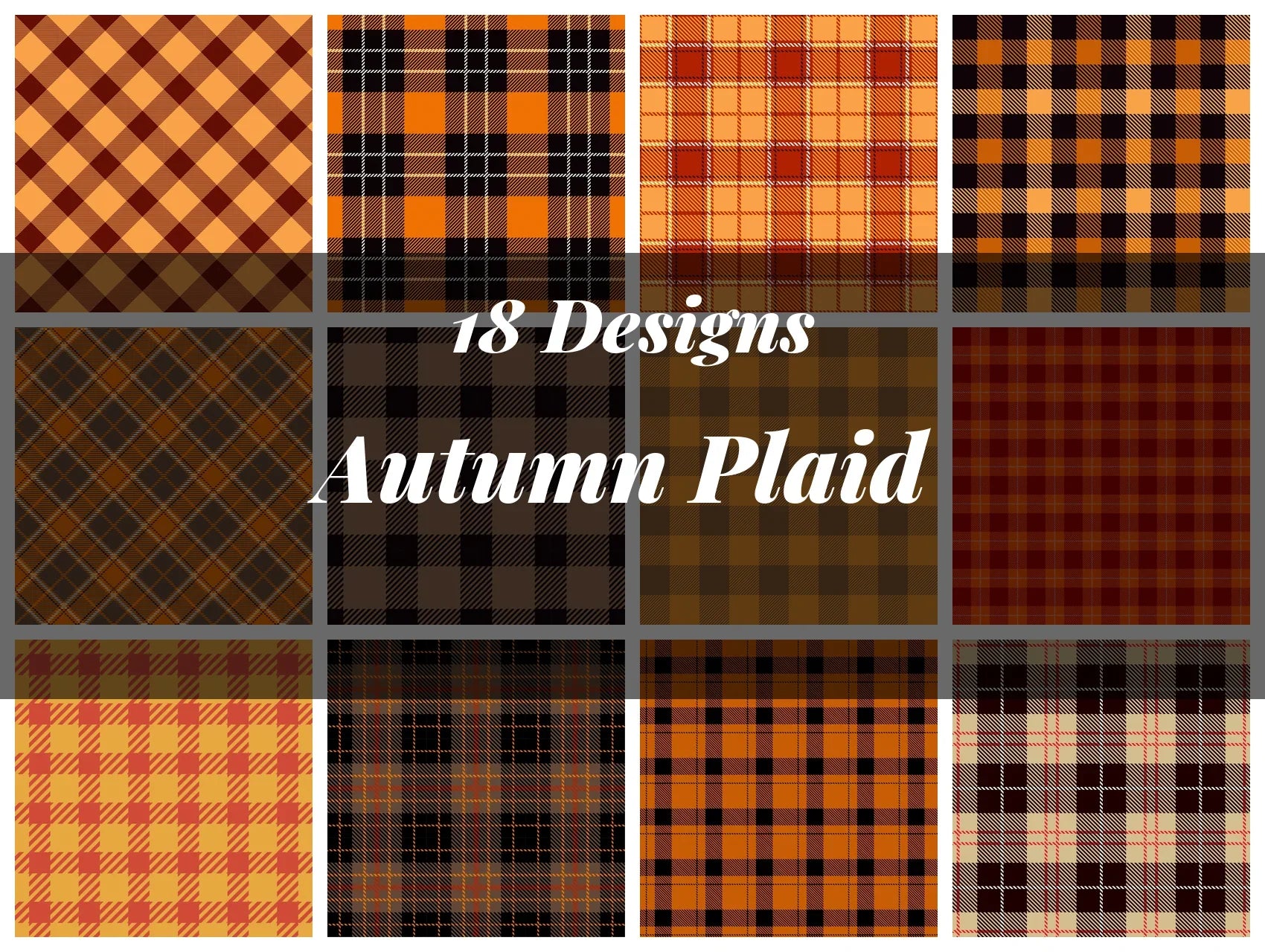 Autumn Plaid Digital Paper