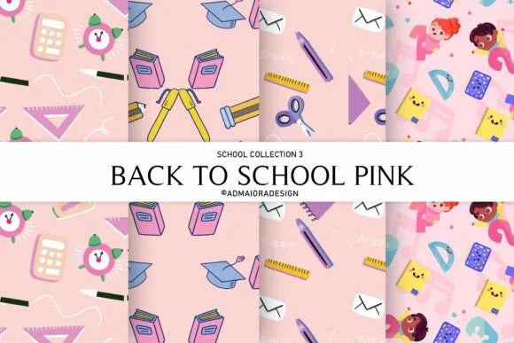 Back to School Seamless Digital Paper