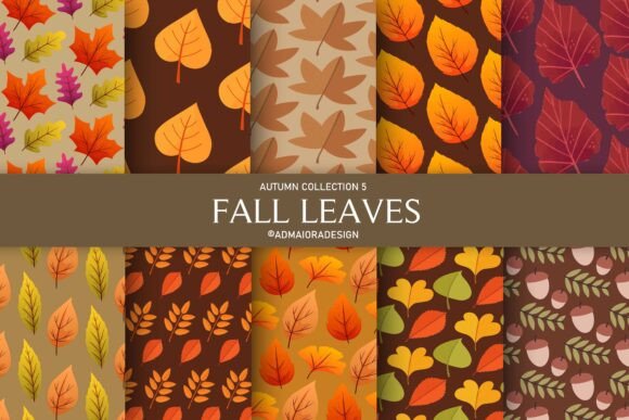 Fall Leaves Seamless Digital Paper