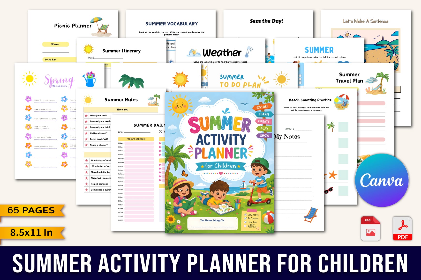 Summer Activity Planner for Children
