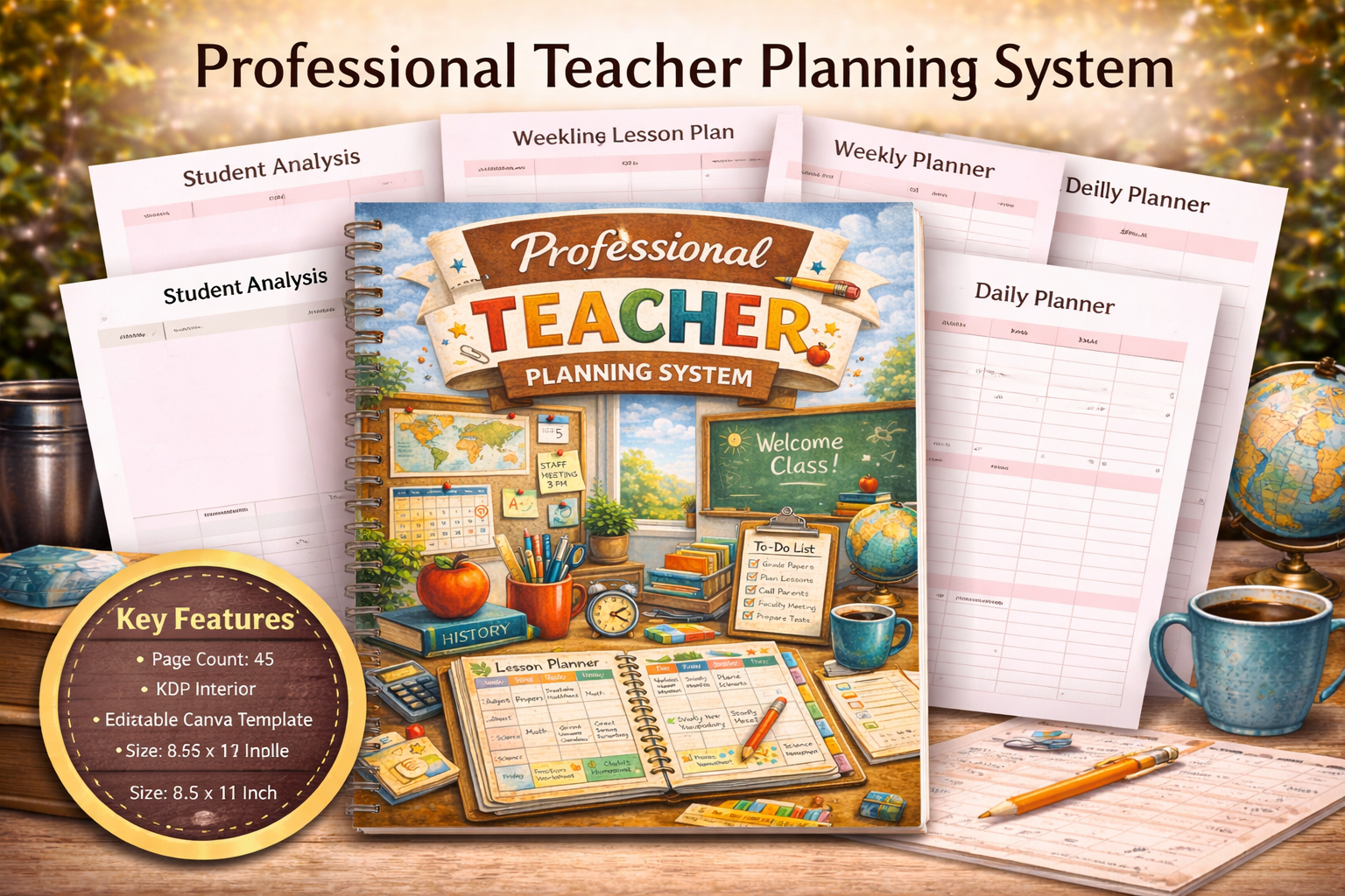 Professional Teacher Planning System Planner