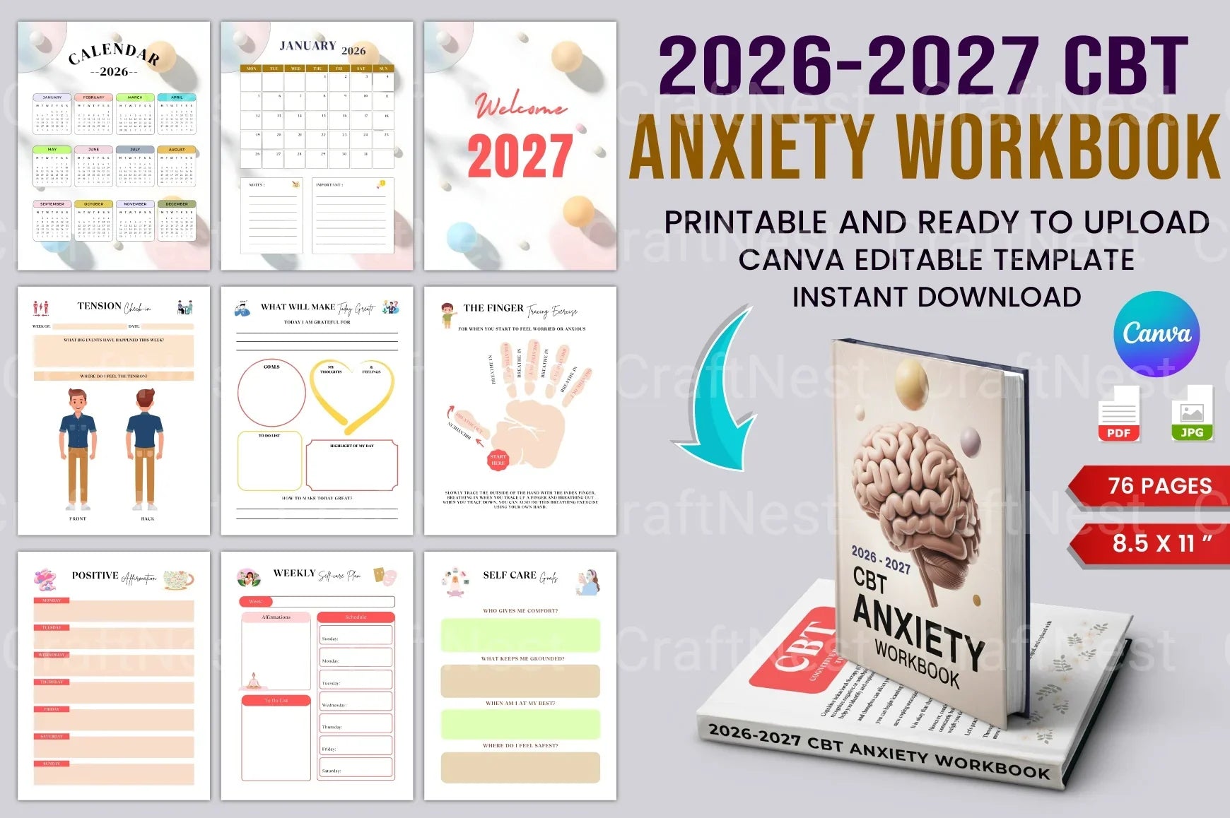 CBT Anxiety Workbook for Effective Stress Management