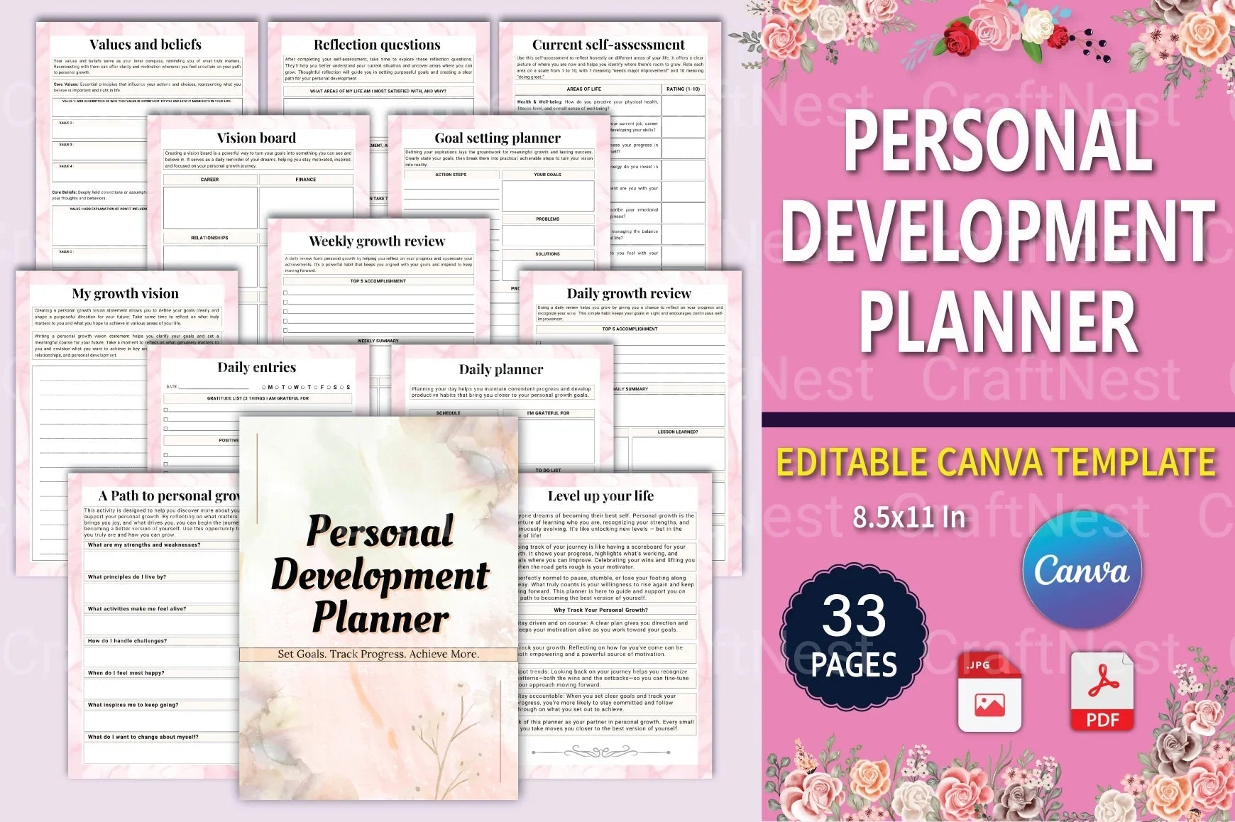 Personal Development Planner for Growth and Success