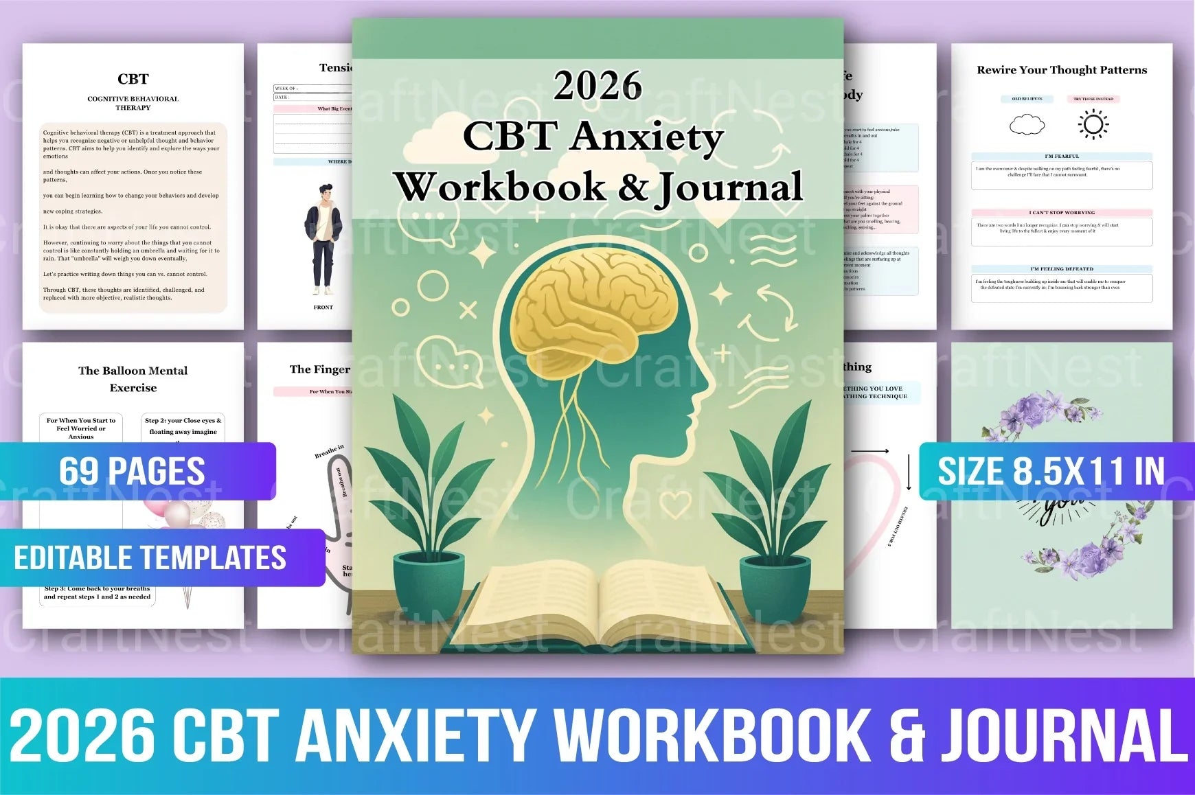CBT Anxiety Workbook for Effective Stress Management