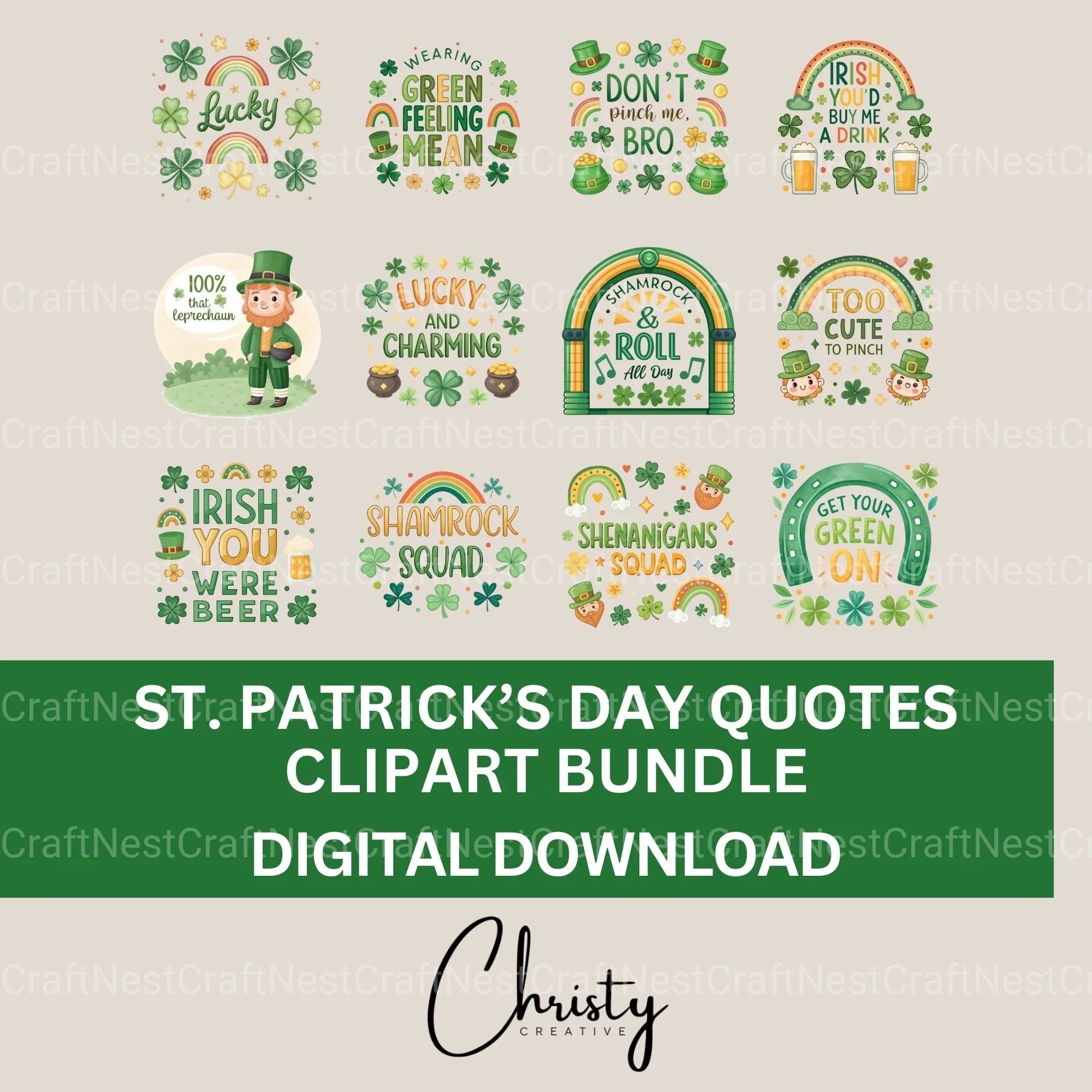 St. Patrick's Day Clipart Bundle