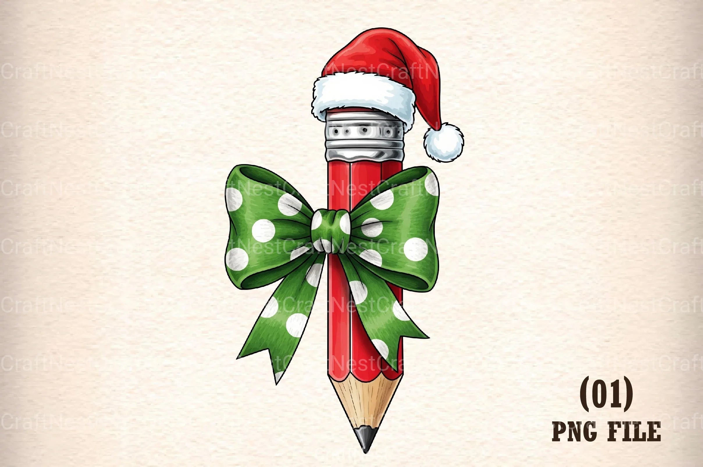 Christmas Pencil Clipart Bundle