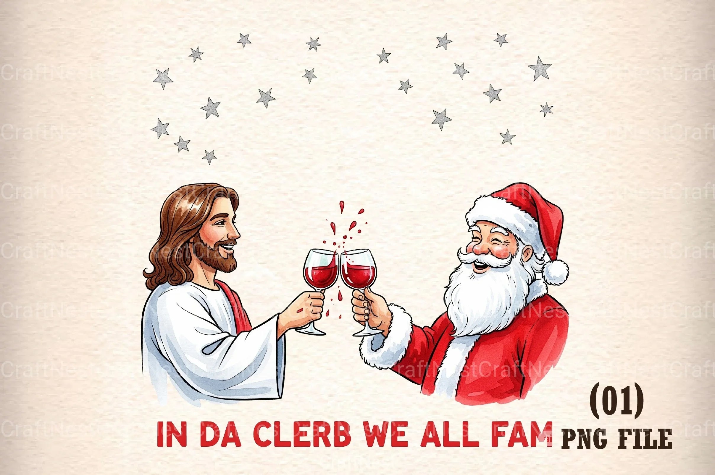 In Da Clerb We All Fam Clipart Bundle
