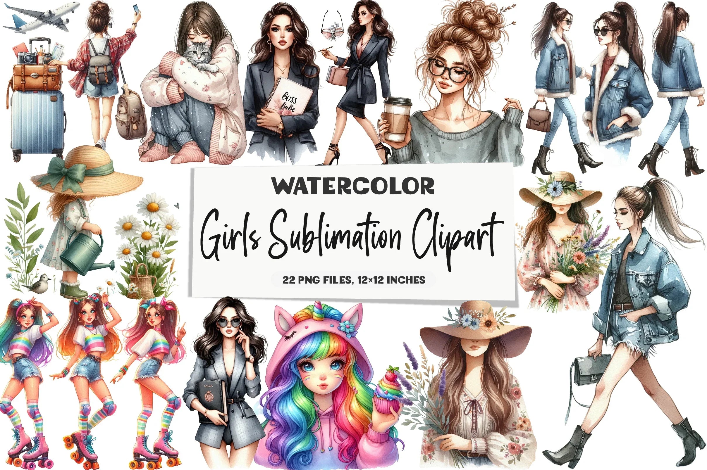 Girls Clipart Bundle Collection