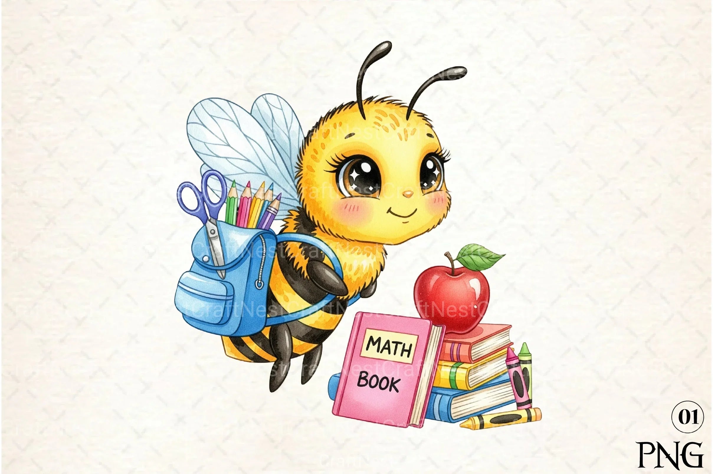 Back to School Bee Clipart Bundle