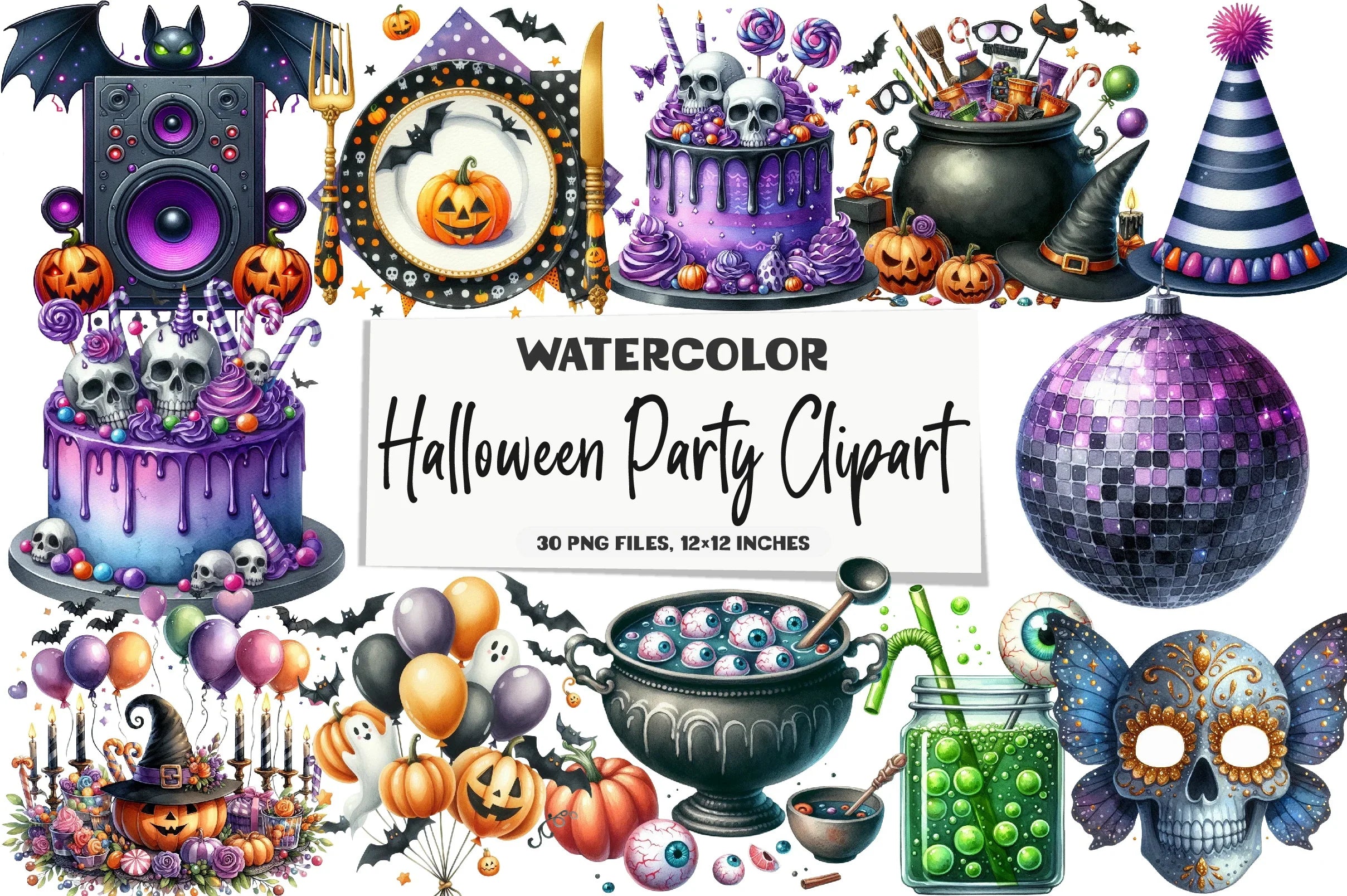 Halloween Party Clipart Bundle