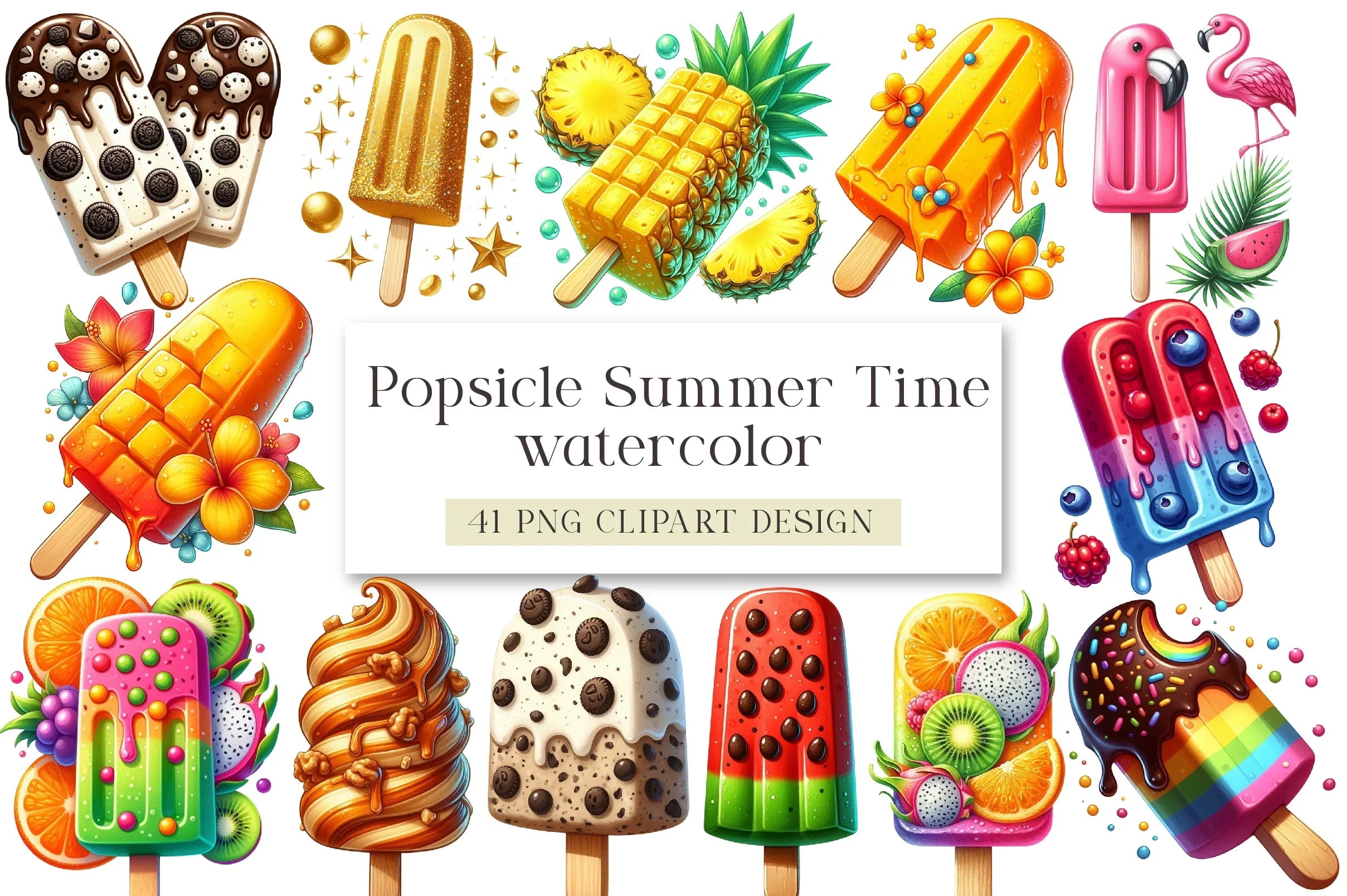 Popsicle Summer Clipart Bundle