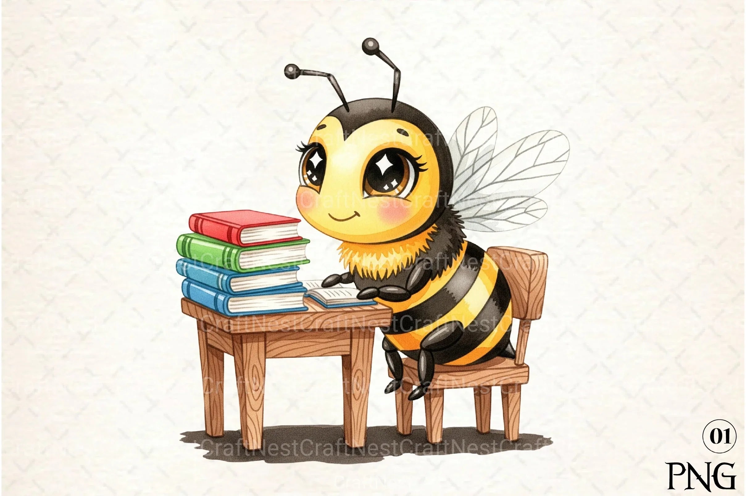 Back to School Bee Clipart Bundle