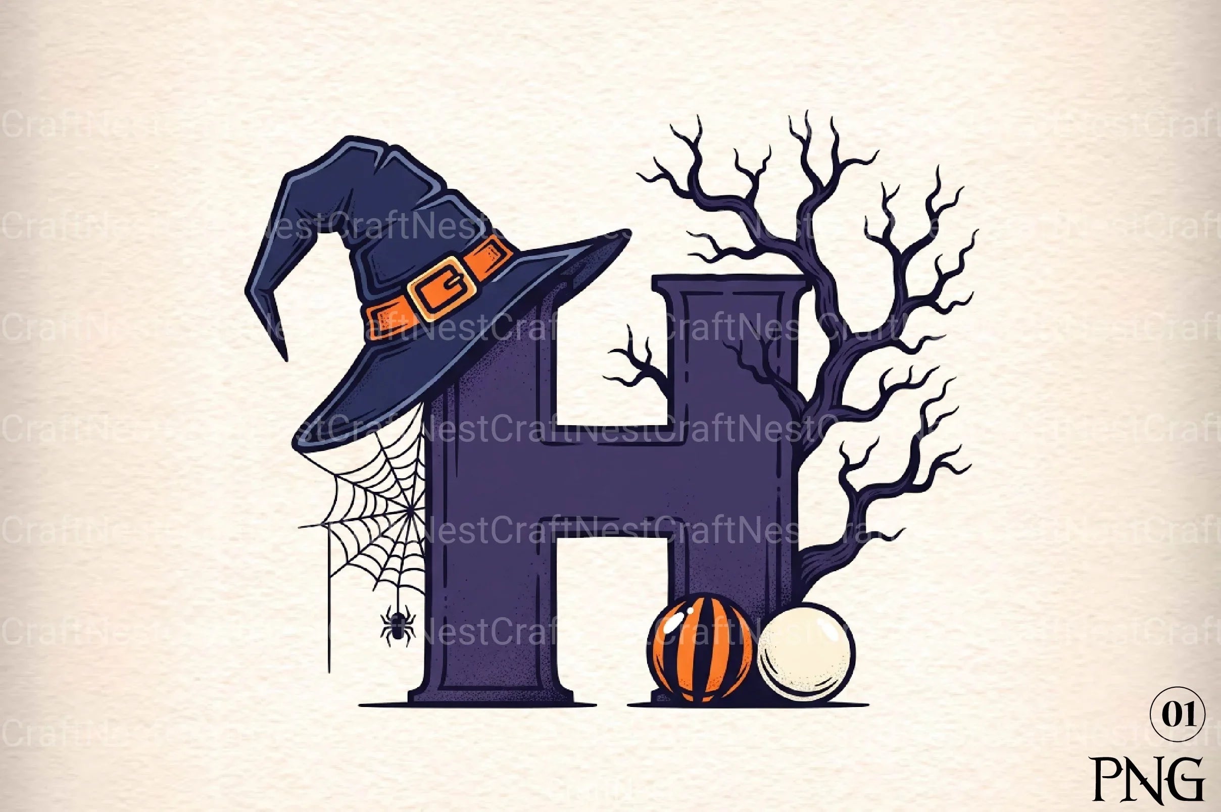 Halloween Alphabet Clipart Bundle