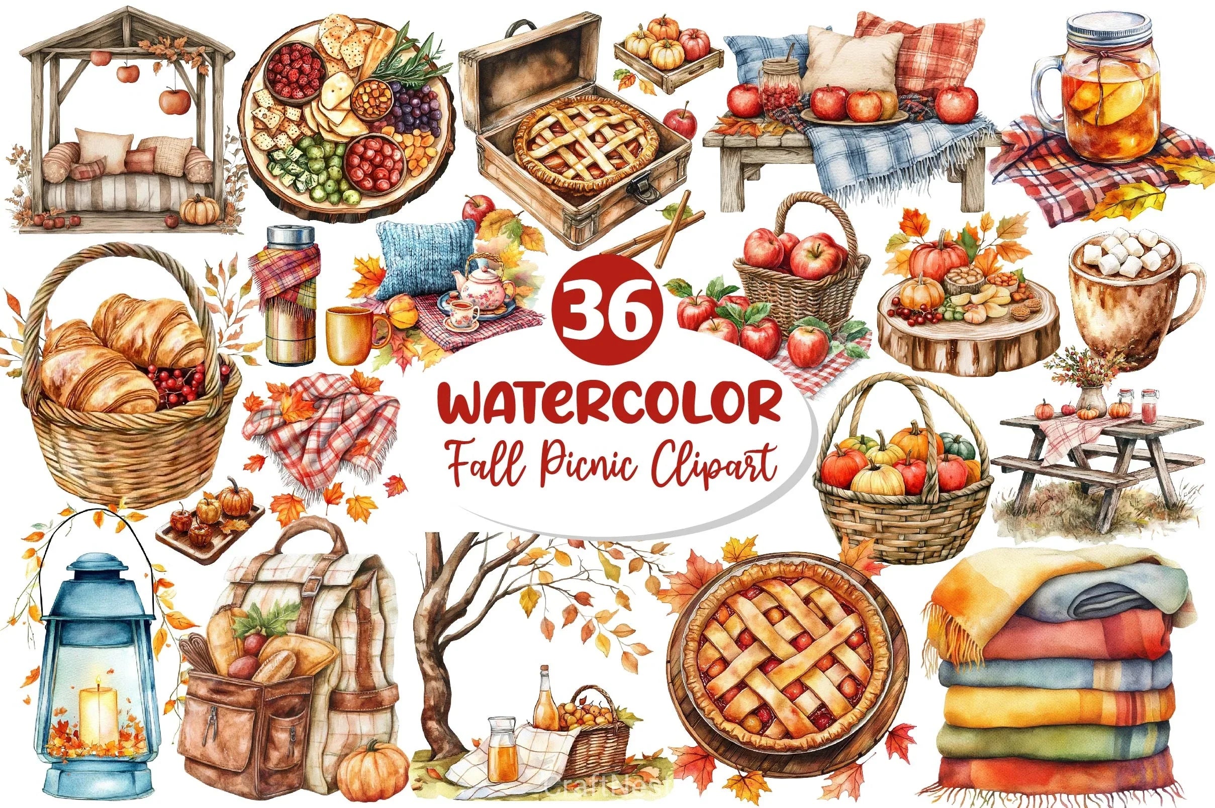 Fall Picnic Clipart Bundle 89