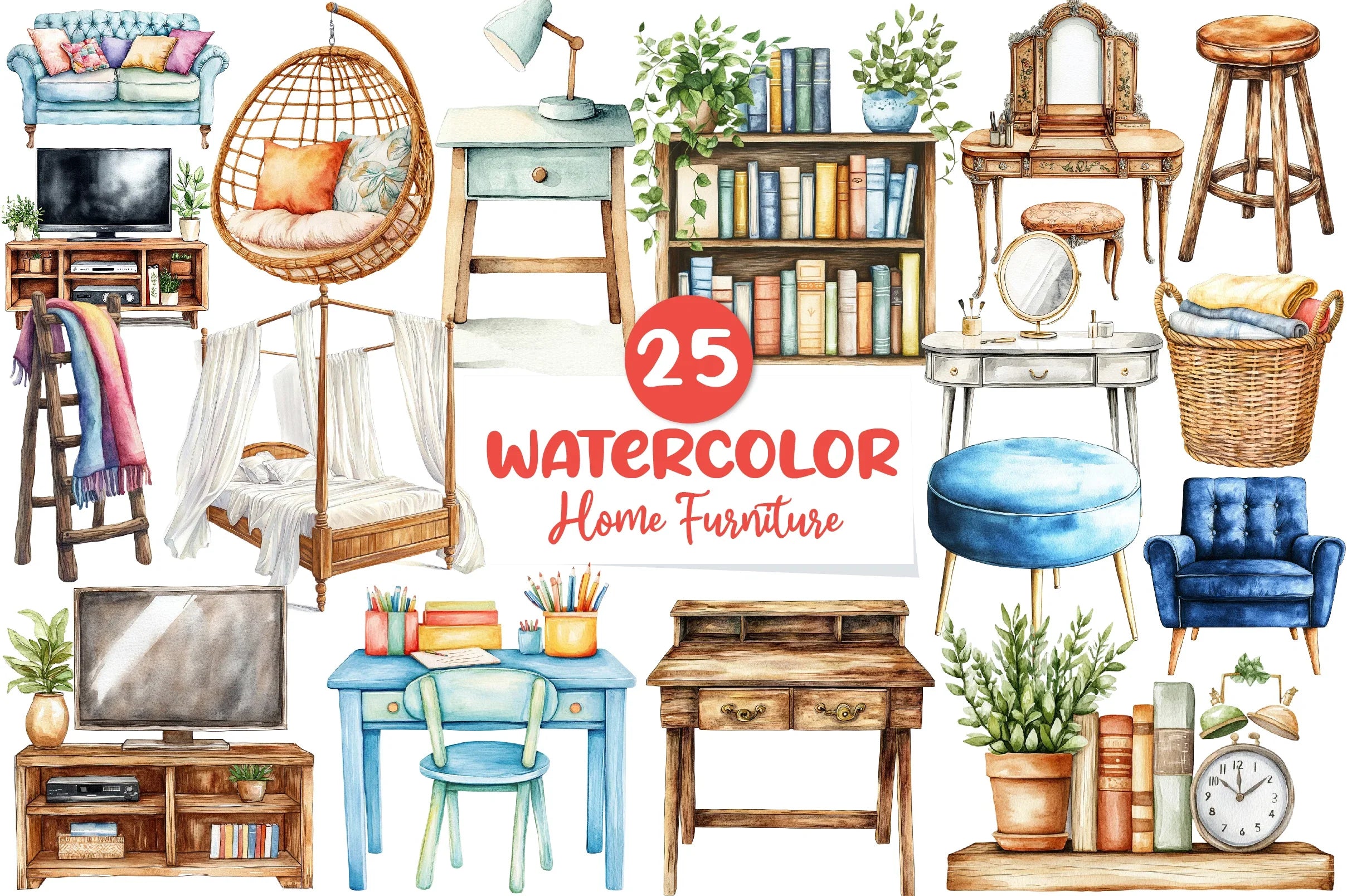 Home Furniture Clipart Bundle