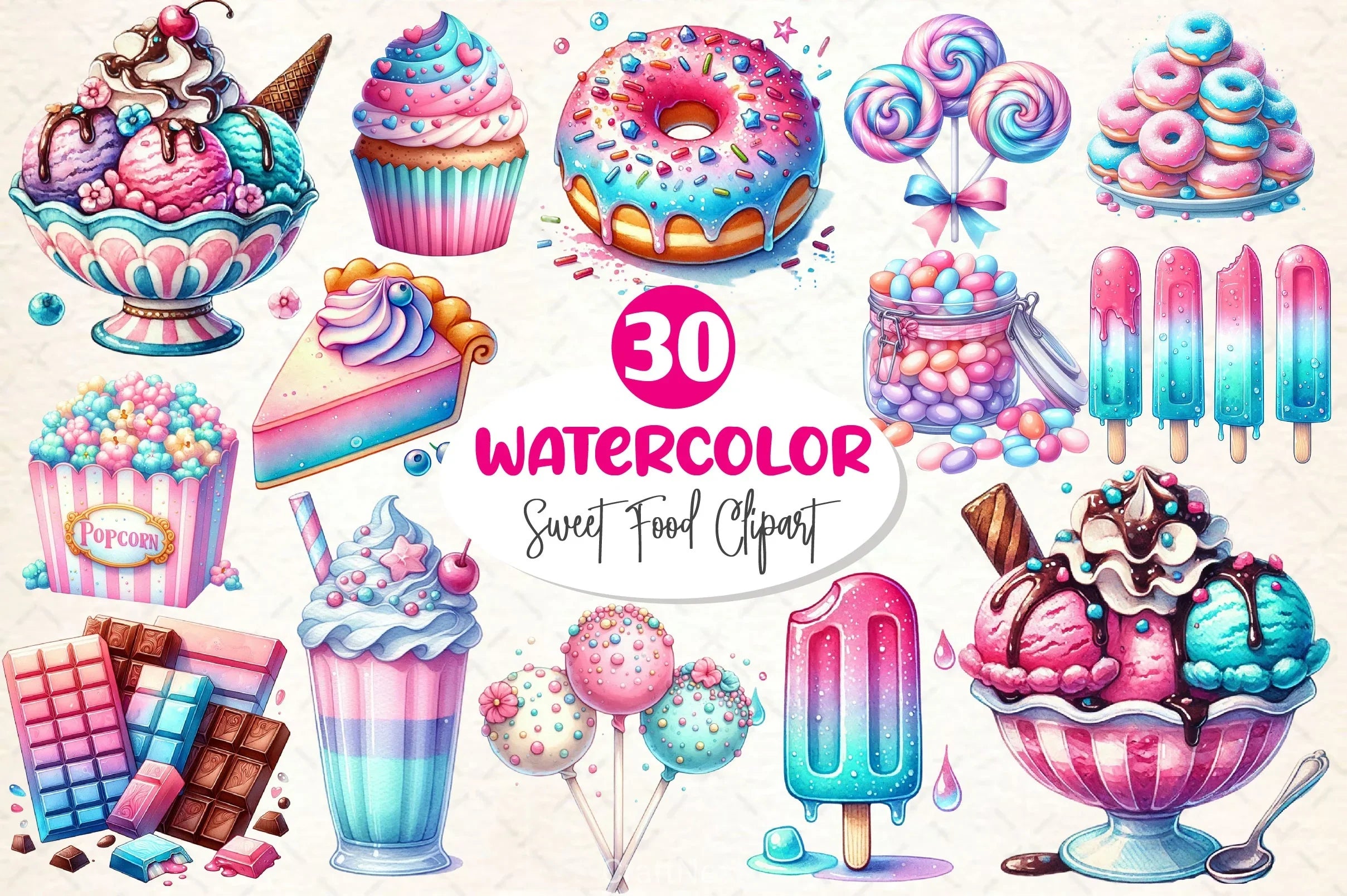 Sweet Food Clipart Bundle