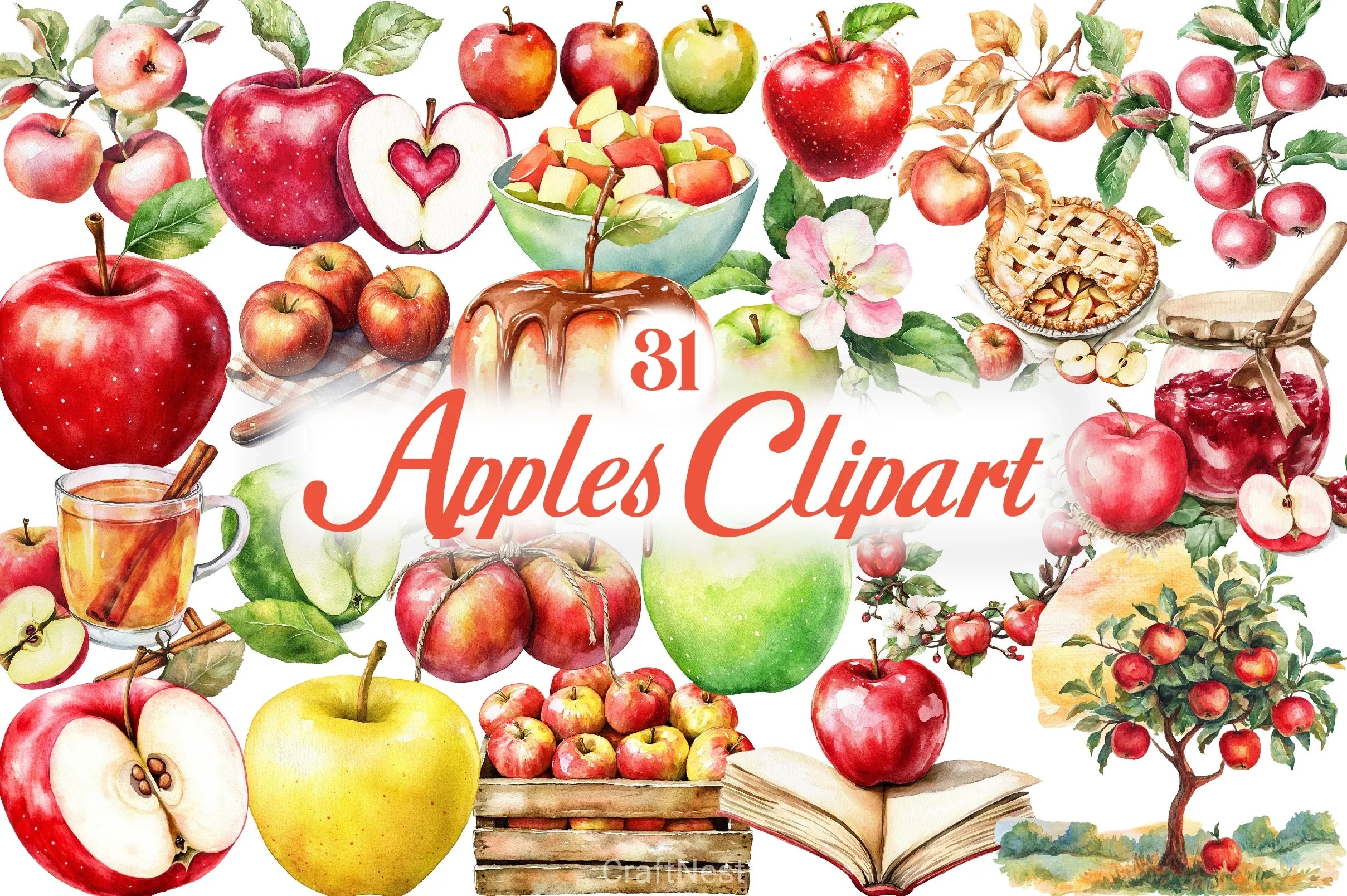 Apples Clipart Bundle
