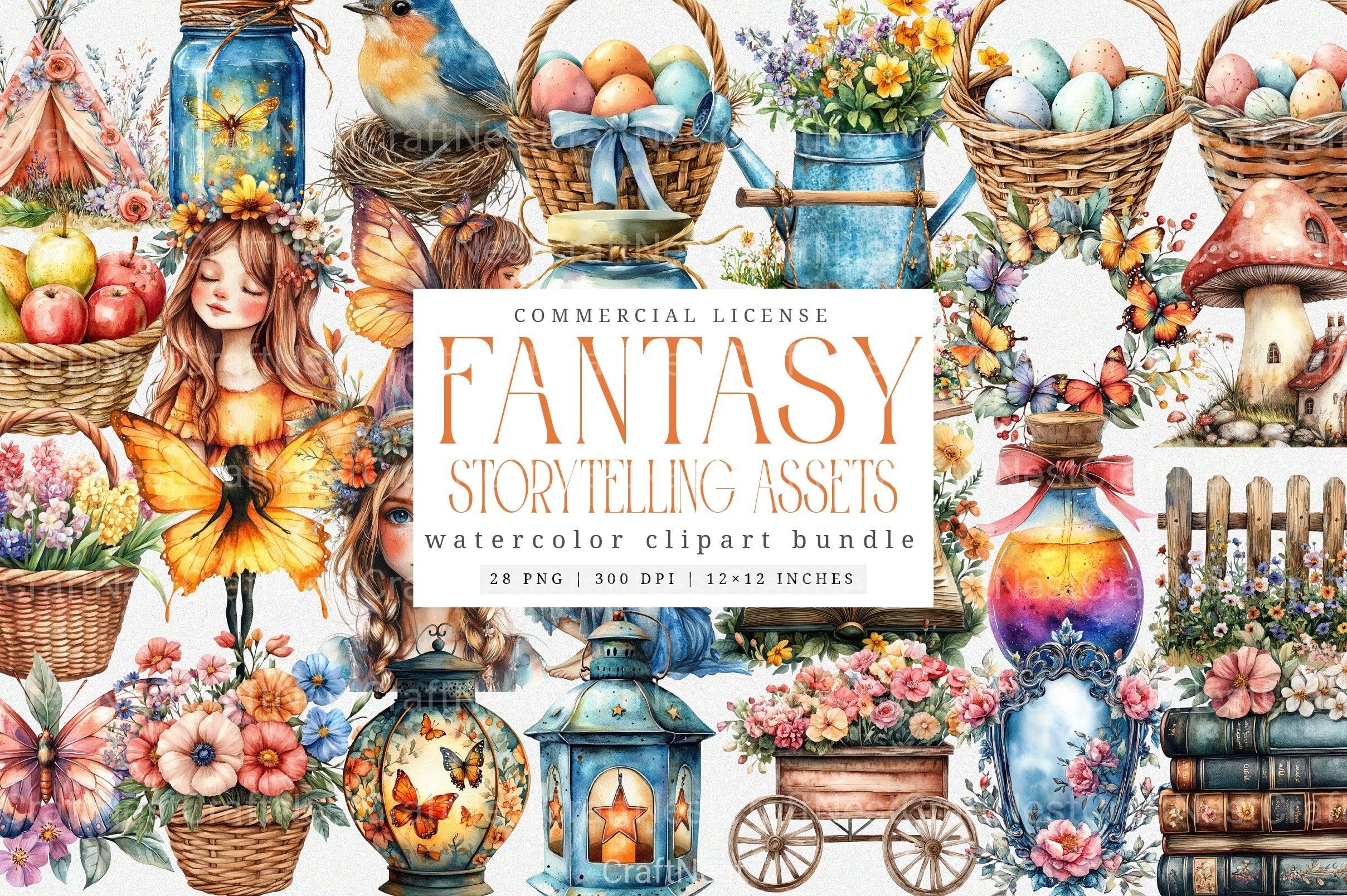 Fantasy Storytelling Clipart Bundle