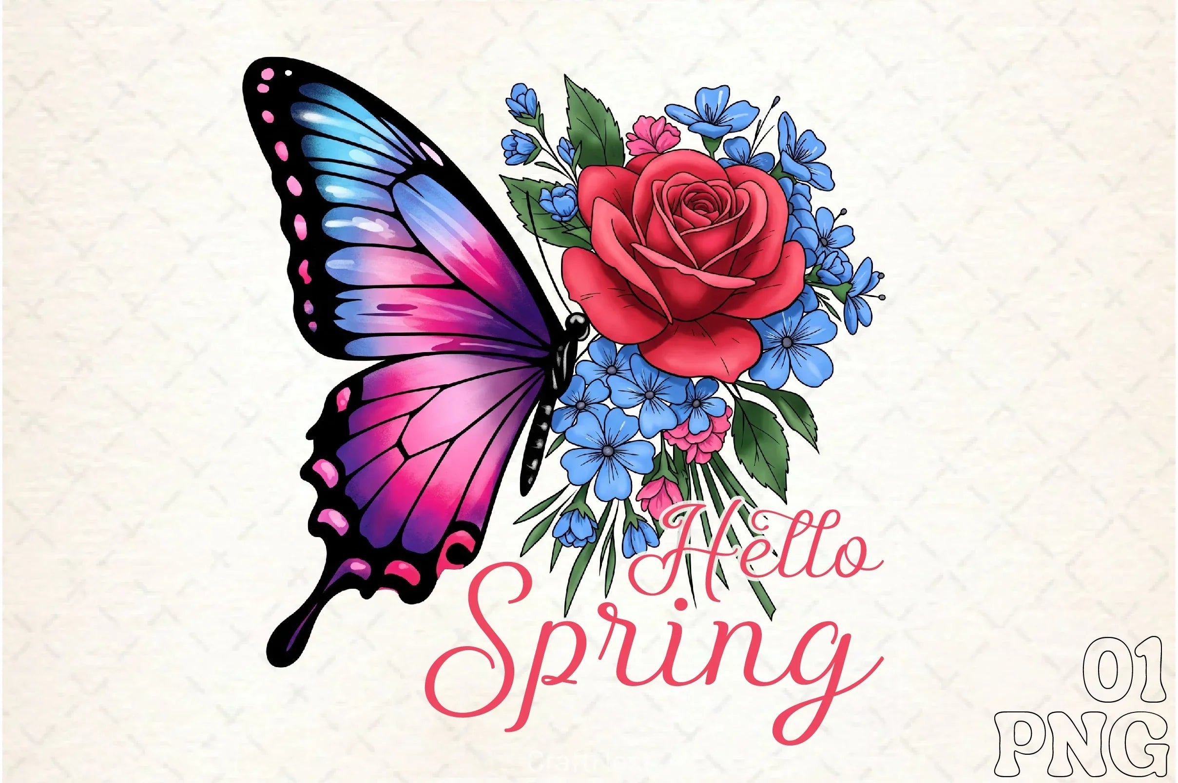 Spring Butterfly Clipart Bundle