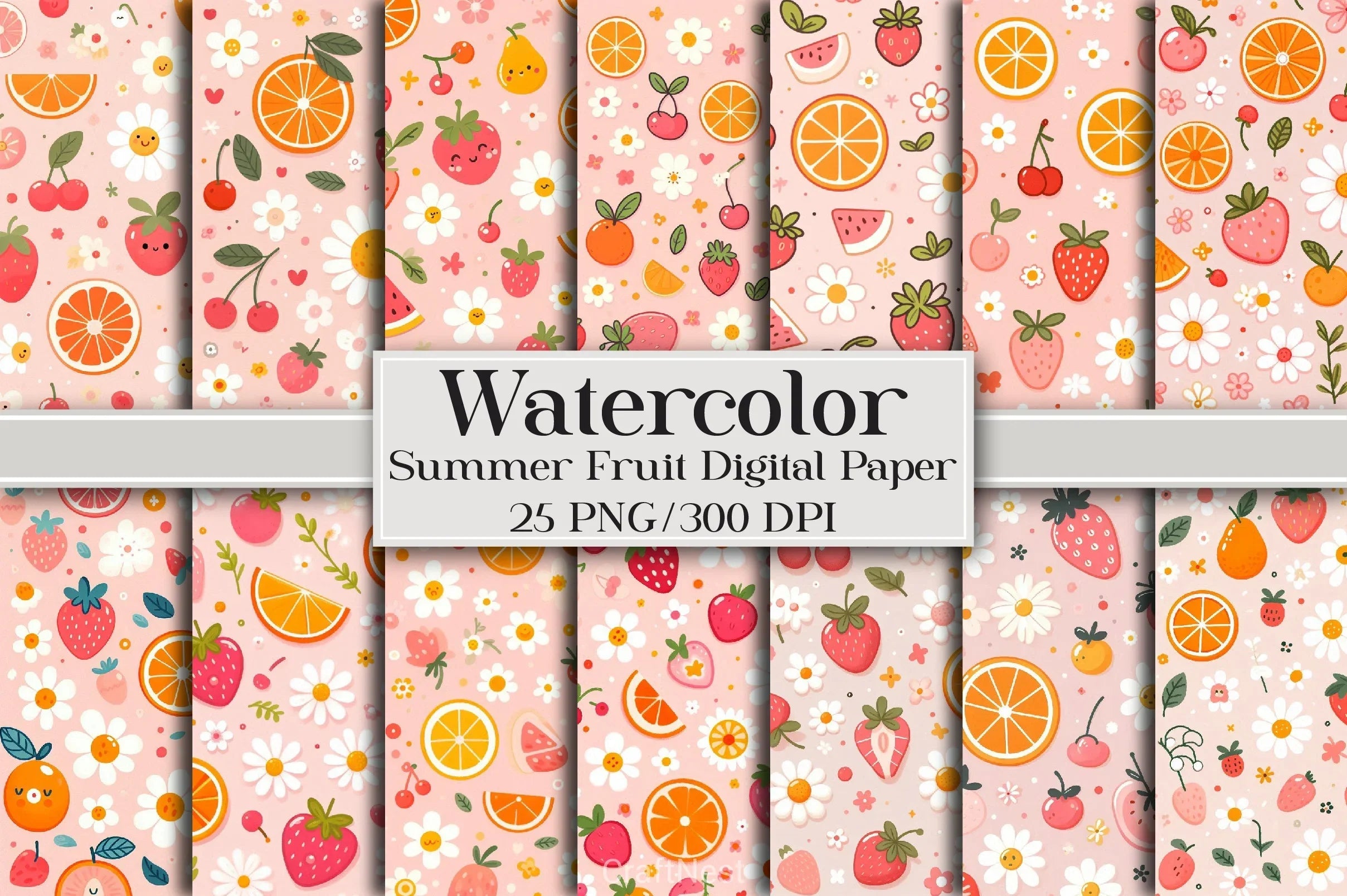 Summer Fruit Digital Paper