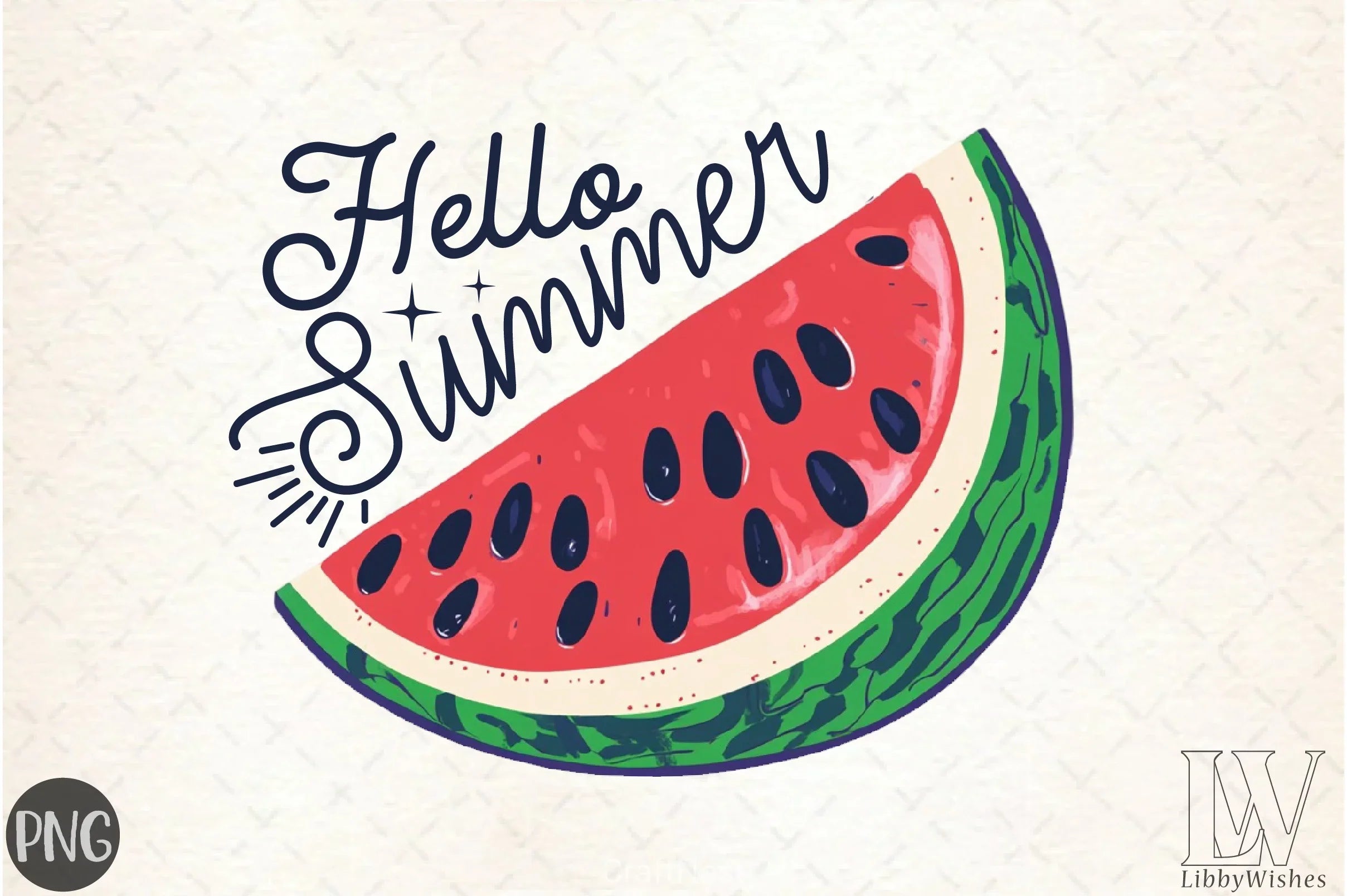 Hello Summer Watermelon Clipart Bundle