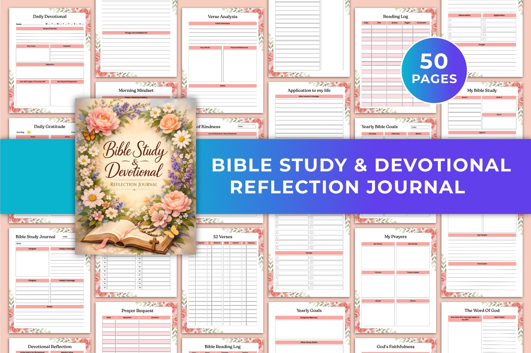 Bible Study Devotional Reflection Journal