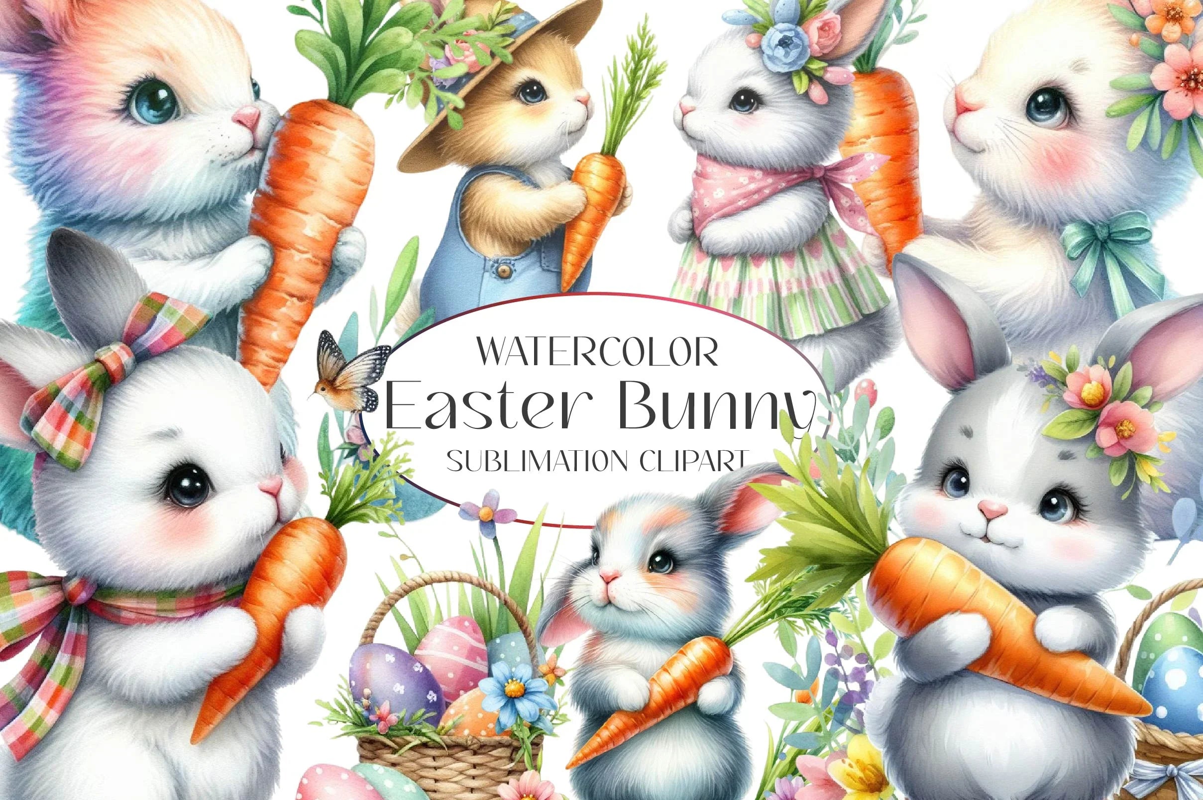 Easter Bunny 1 Clipart Bundle