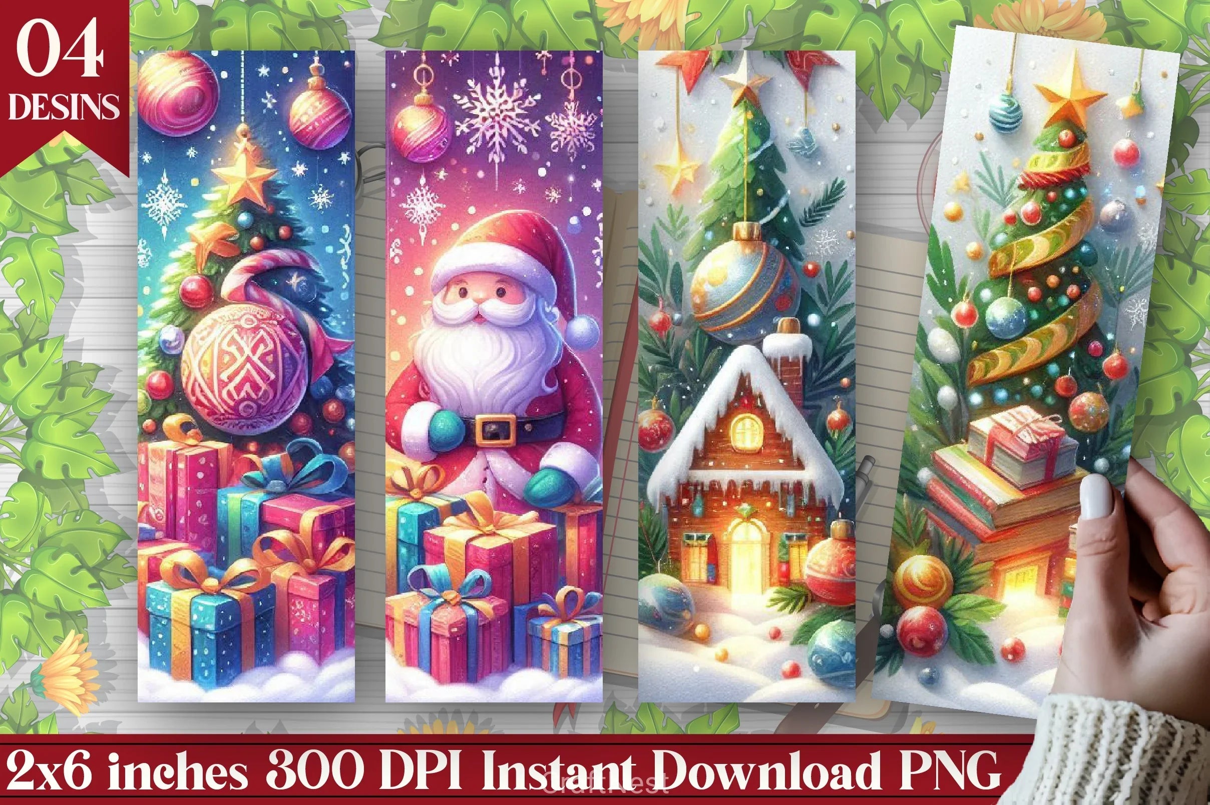 Christmas Design Bookmark Journal