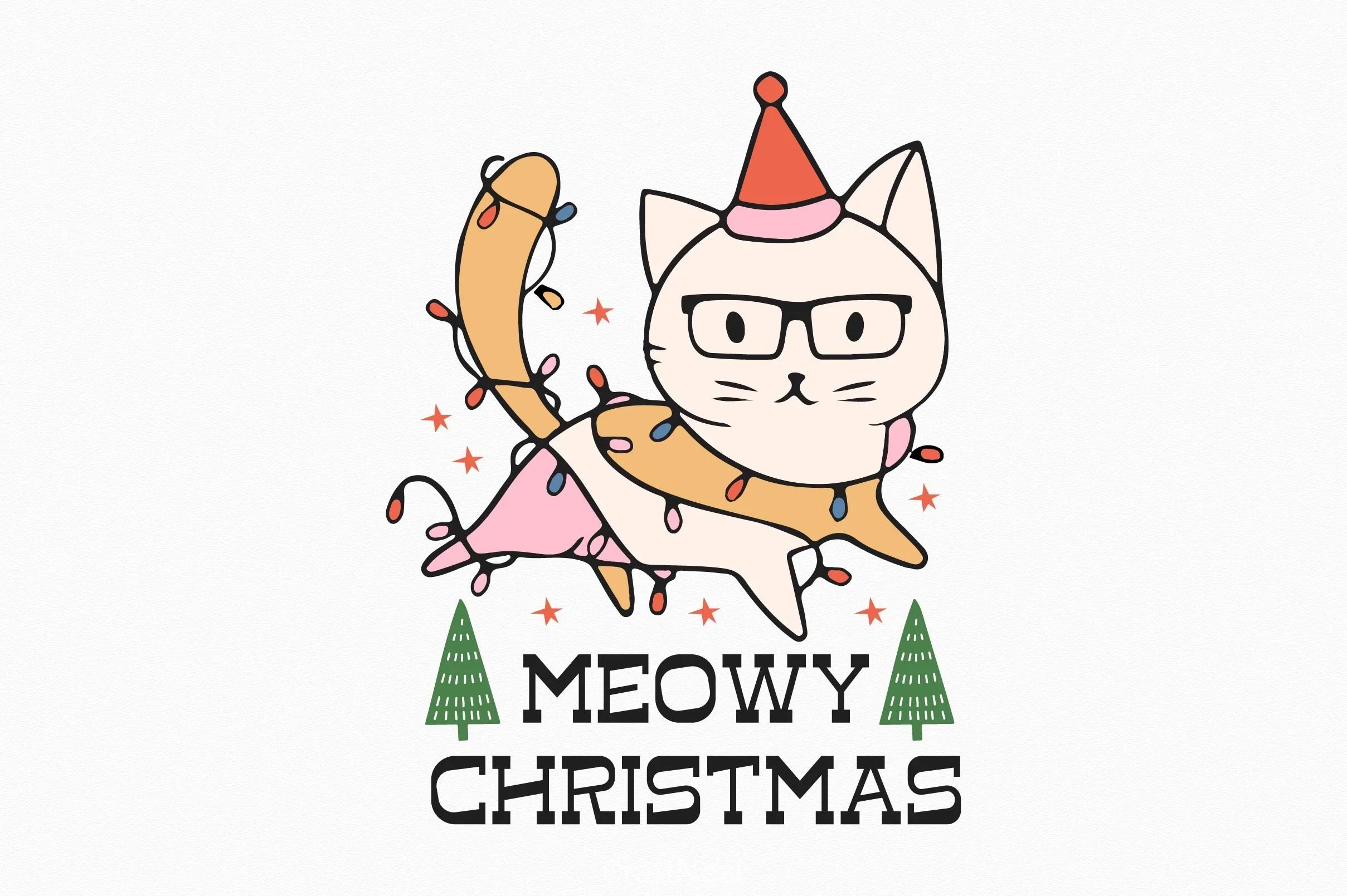 Meowy Christmas Clipart Bundle