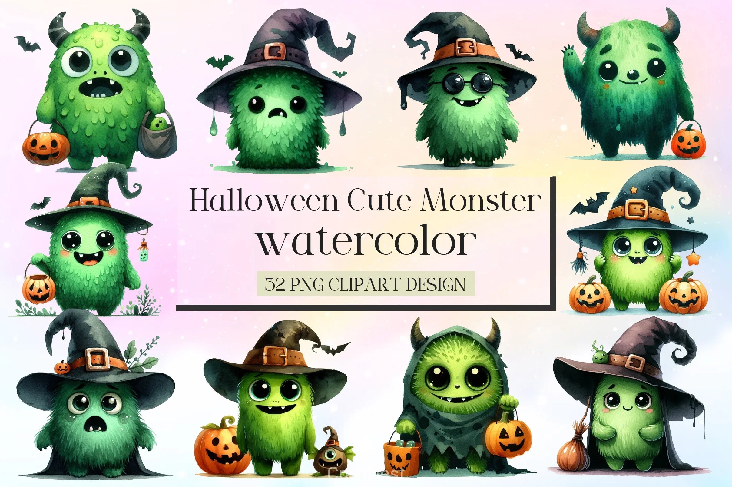 Halloween Monster Clipart Bundle