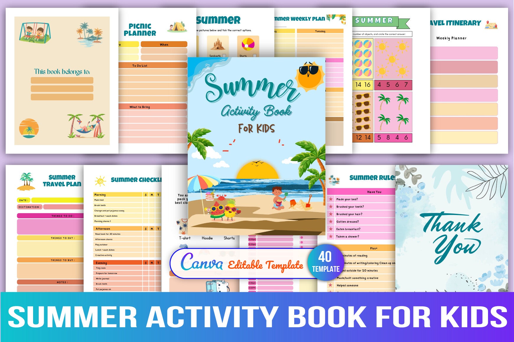 Summer Activity Planner for Kids