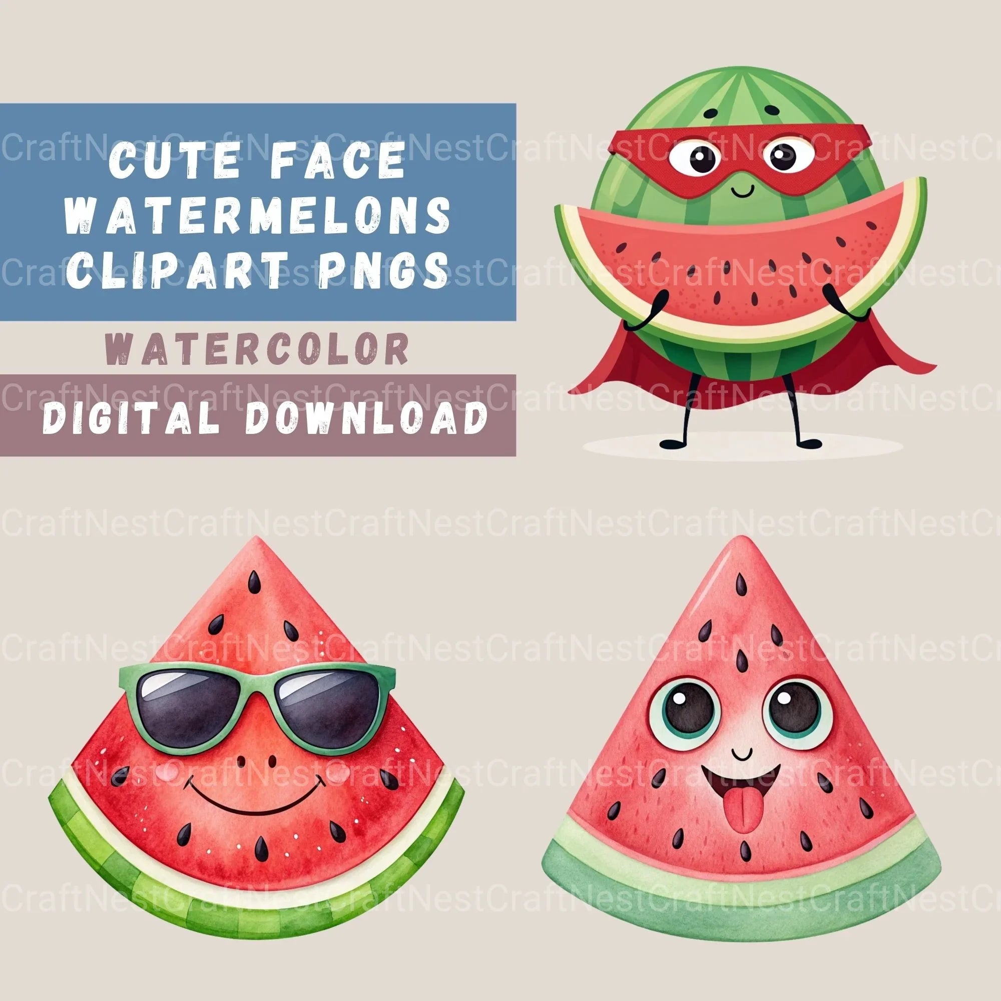 Watermelon Clipart Bundle