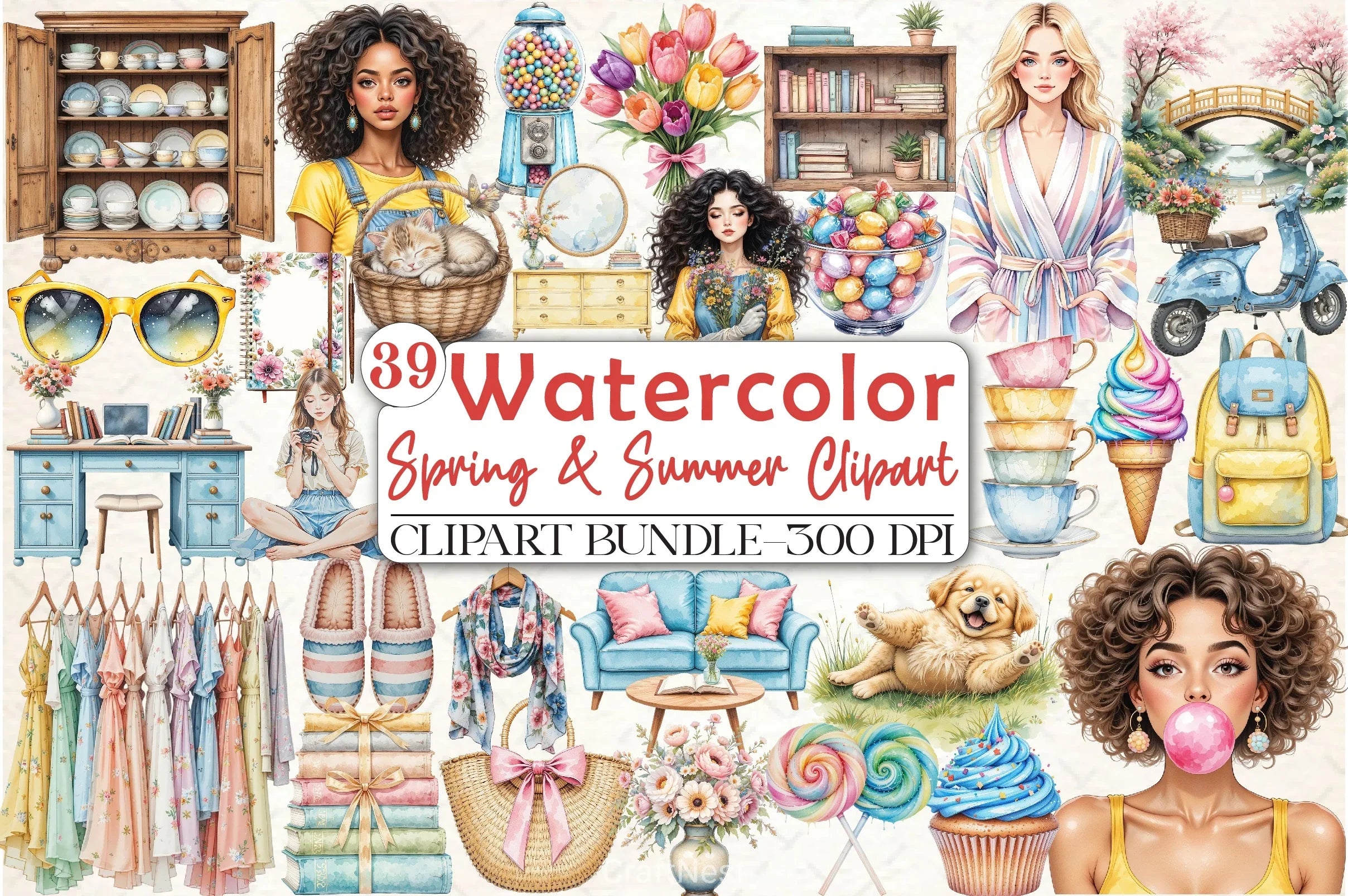 Spring & Summer Clipart Bundle