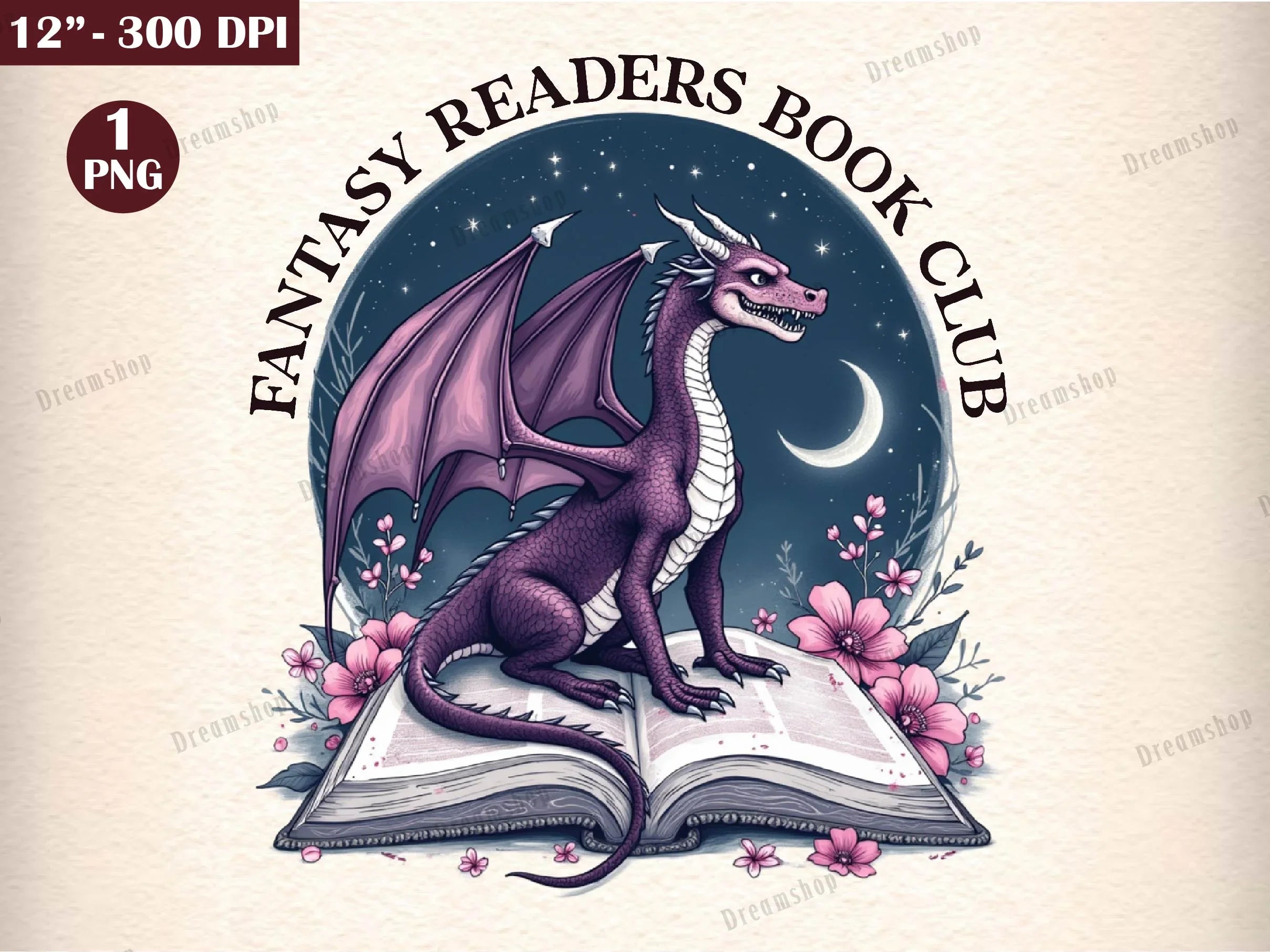 Fantasy Readers Book Club Book Reading Clipart Bundle