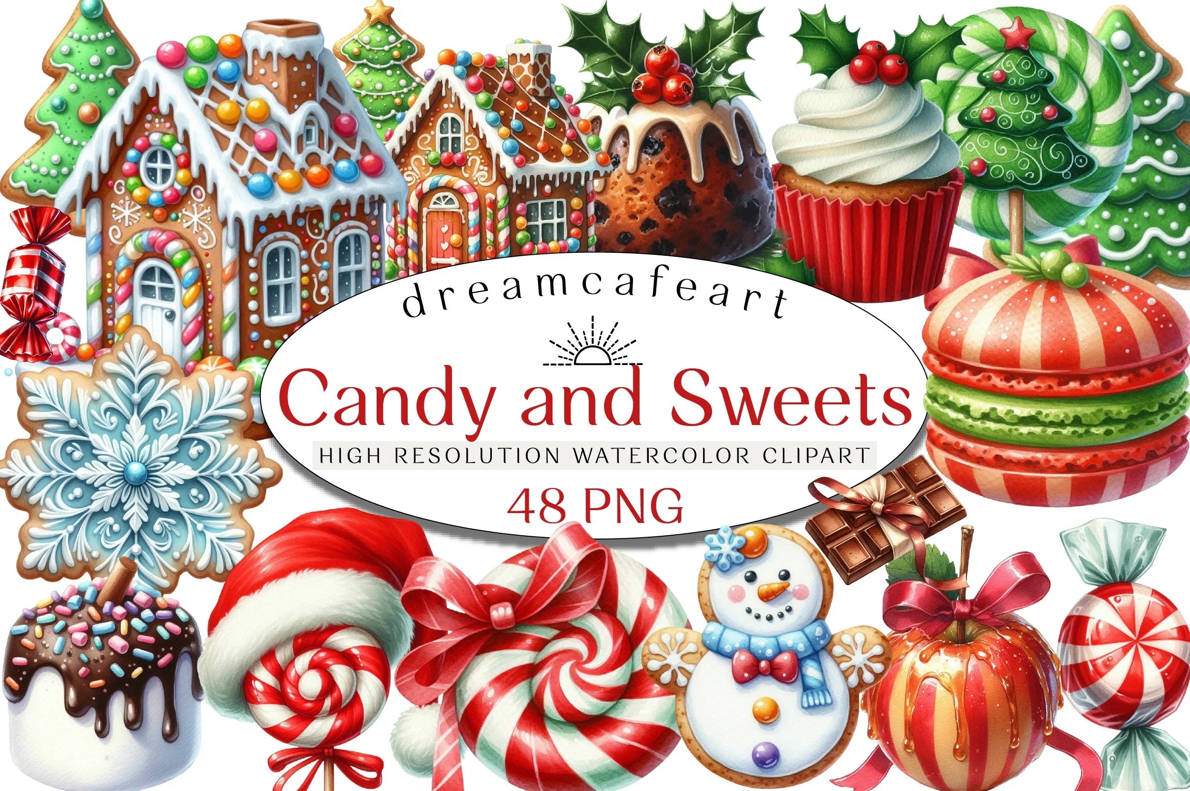 Christmas Candy & Sweets Clipart Bundle