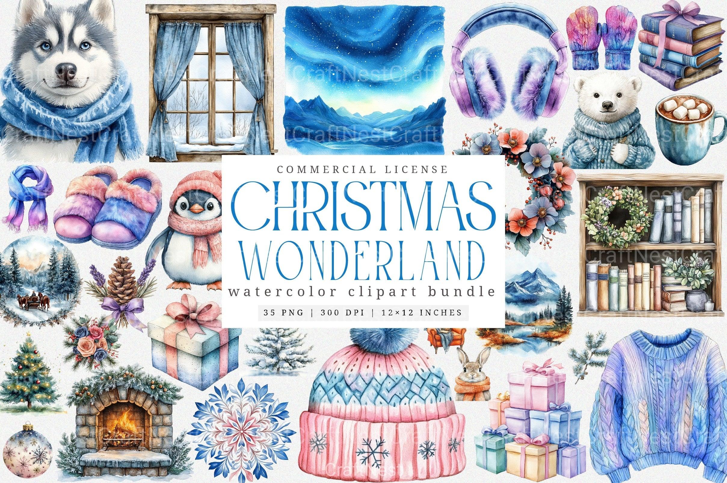 Winter Wonderland Igloo Clipart Bundle