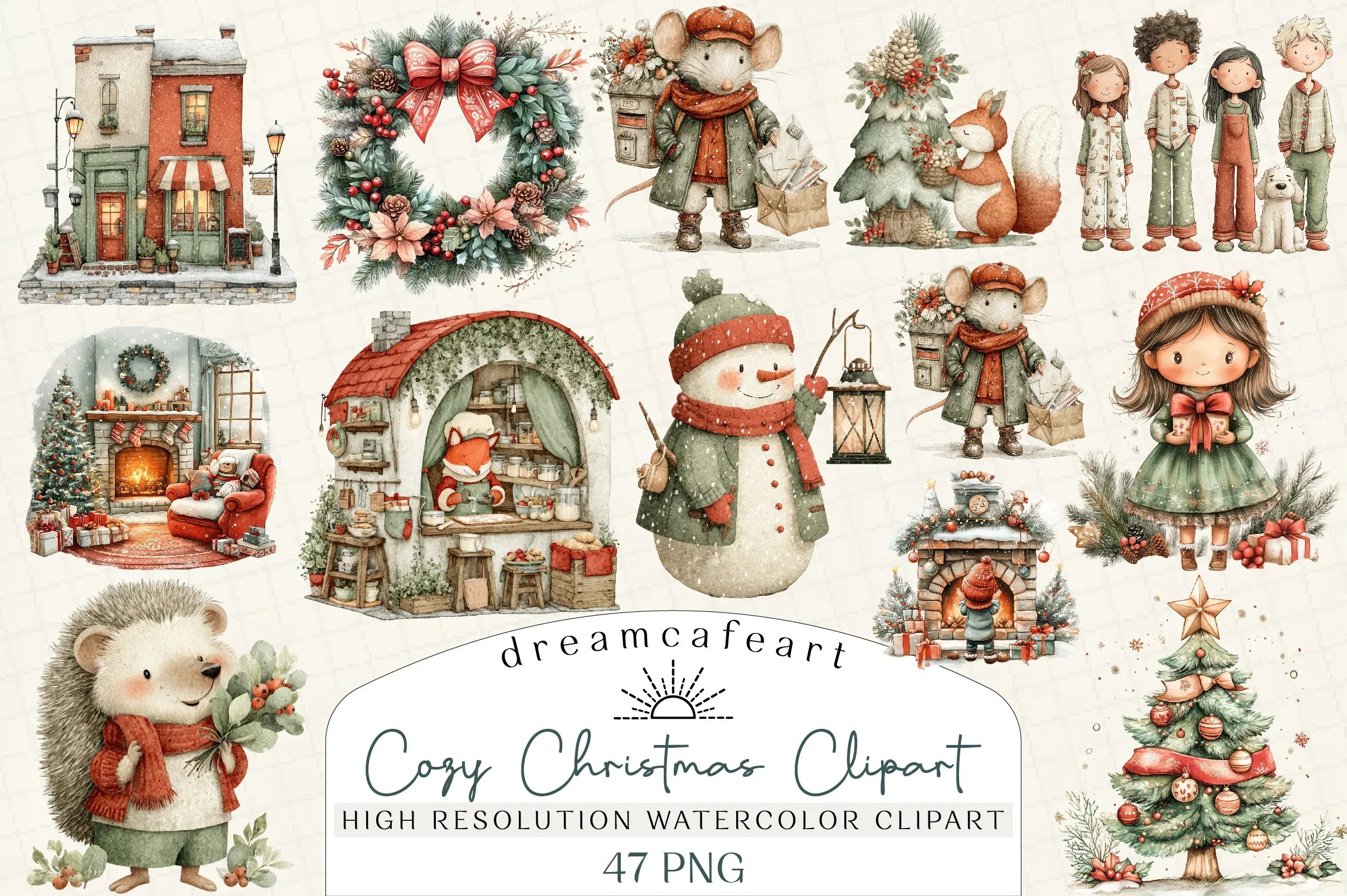Cozy Christmas Clipart Bundle