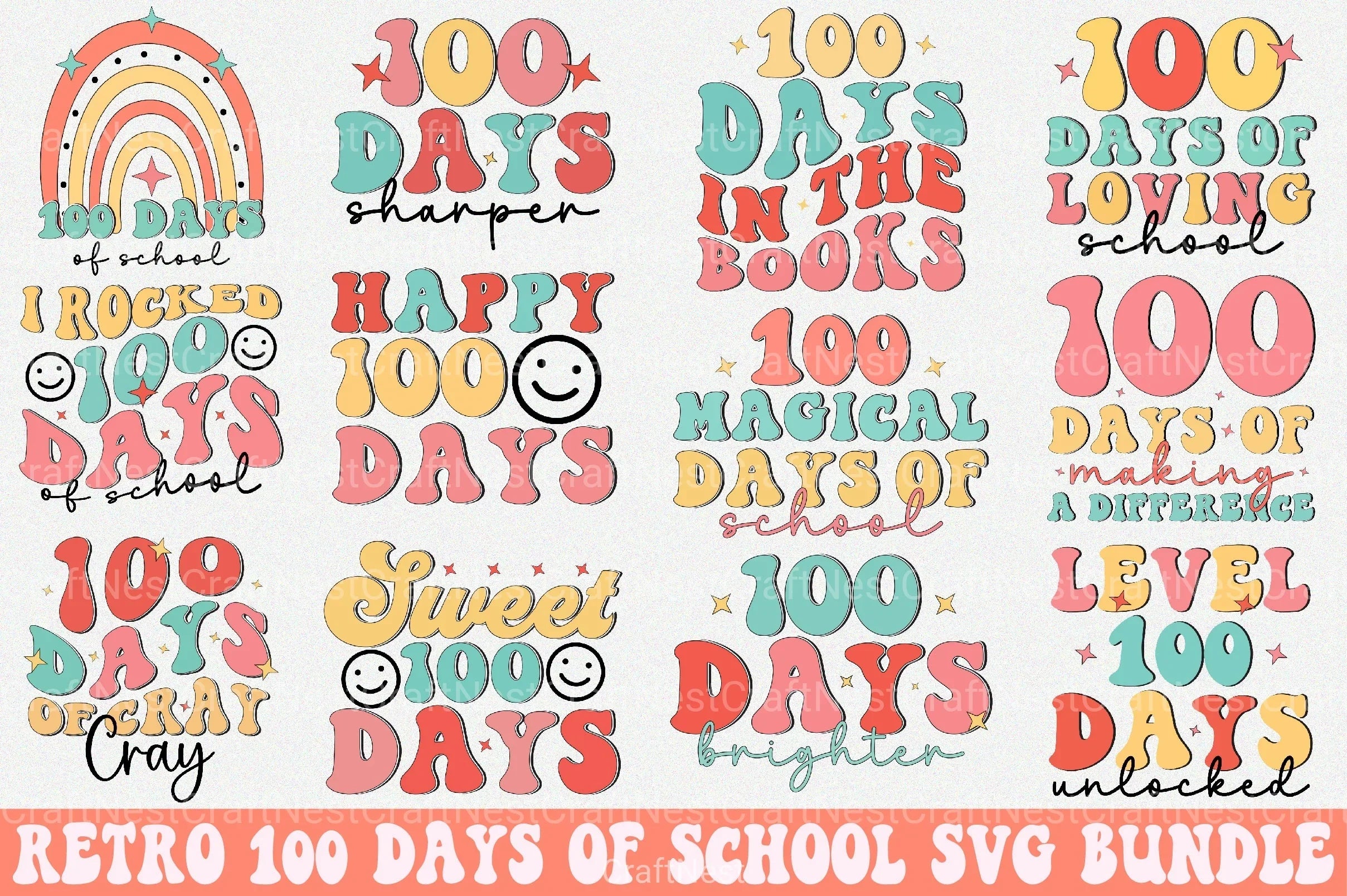 Retro Days of School Bundle