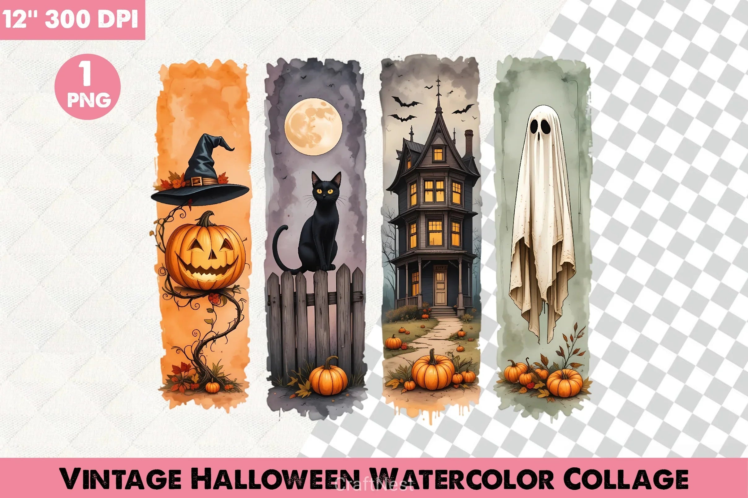 Vintage Halloween Clipart Bundle