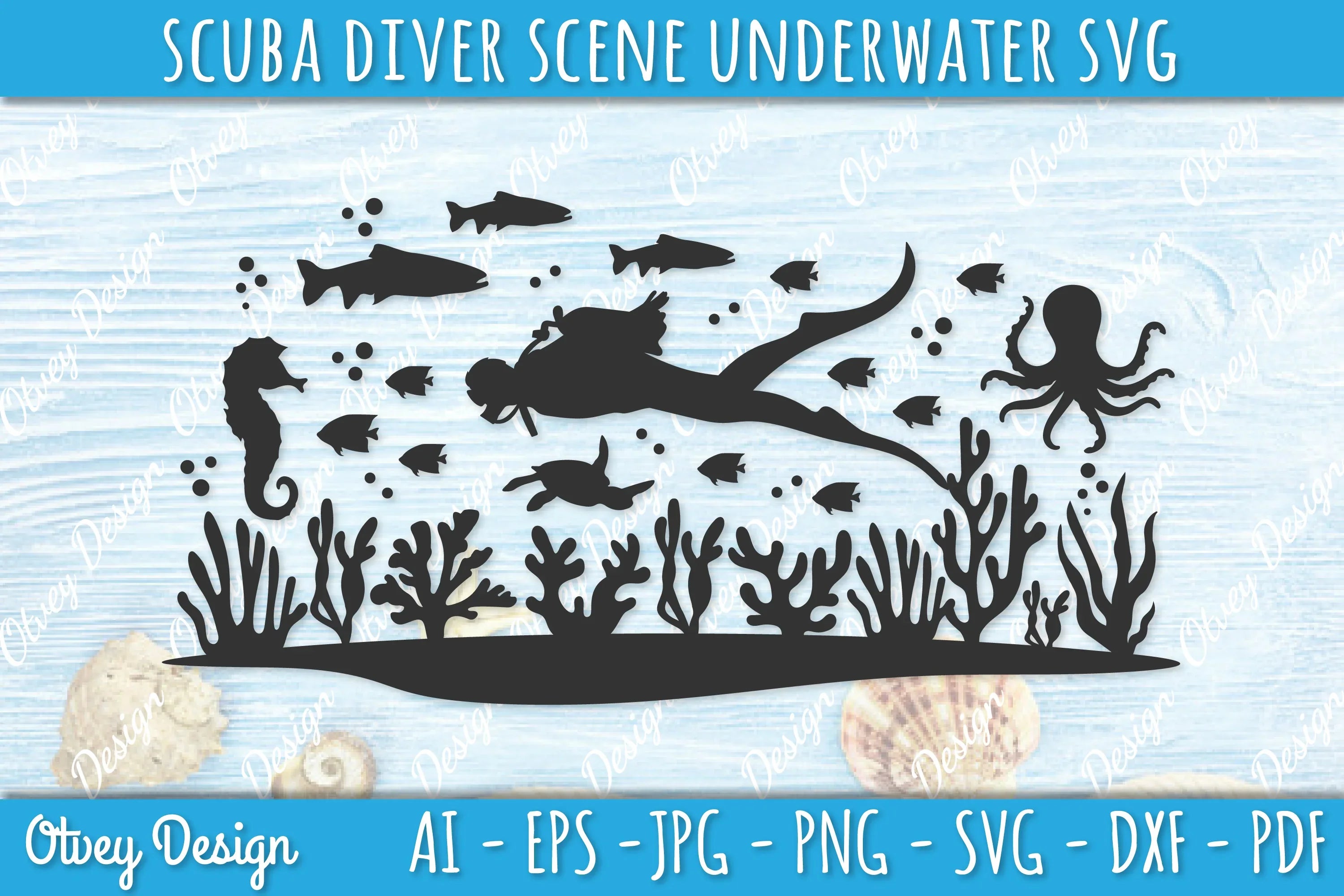 Scuba Diver Underwater World SVG Bundle