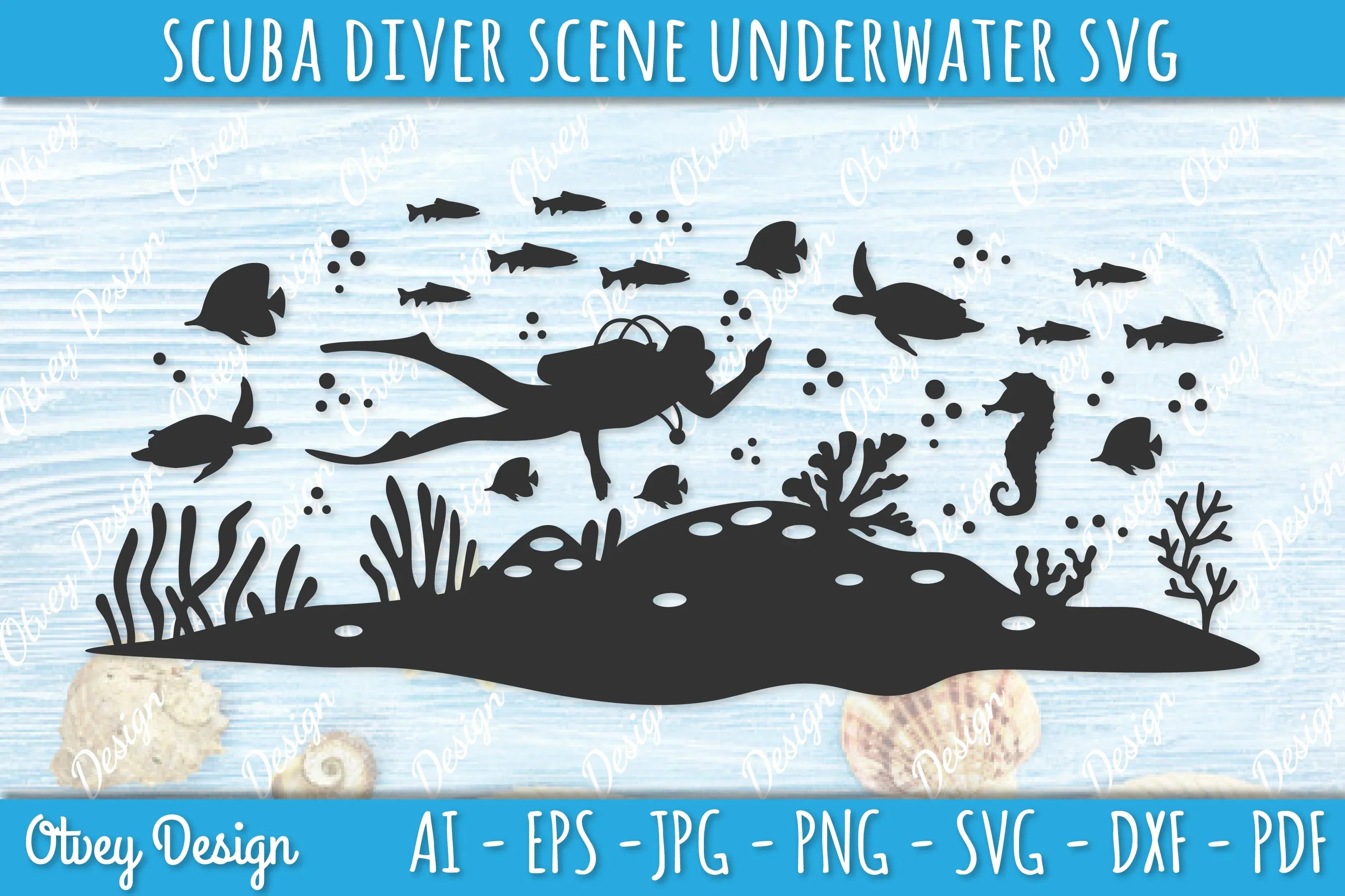 Scuba Diver Underwater World SVG Bundle