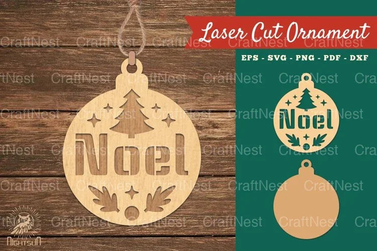 Noel Laser Cut Ornament SVG Bundle
