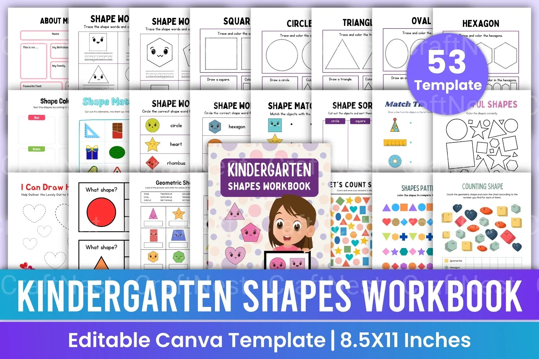 Kindergarten Shapes Workbook for Early Learning