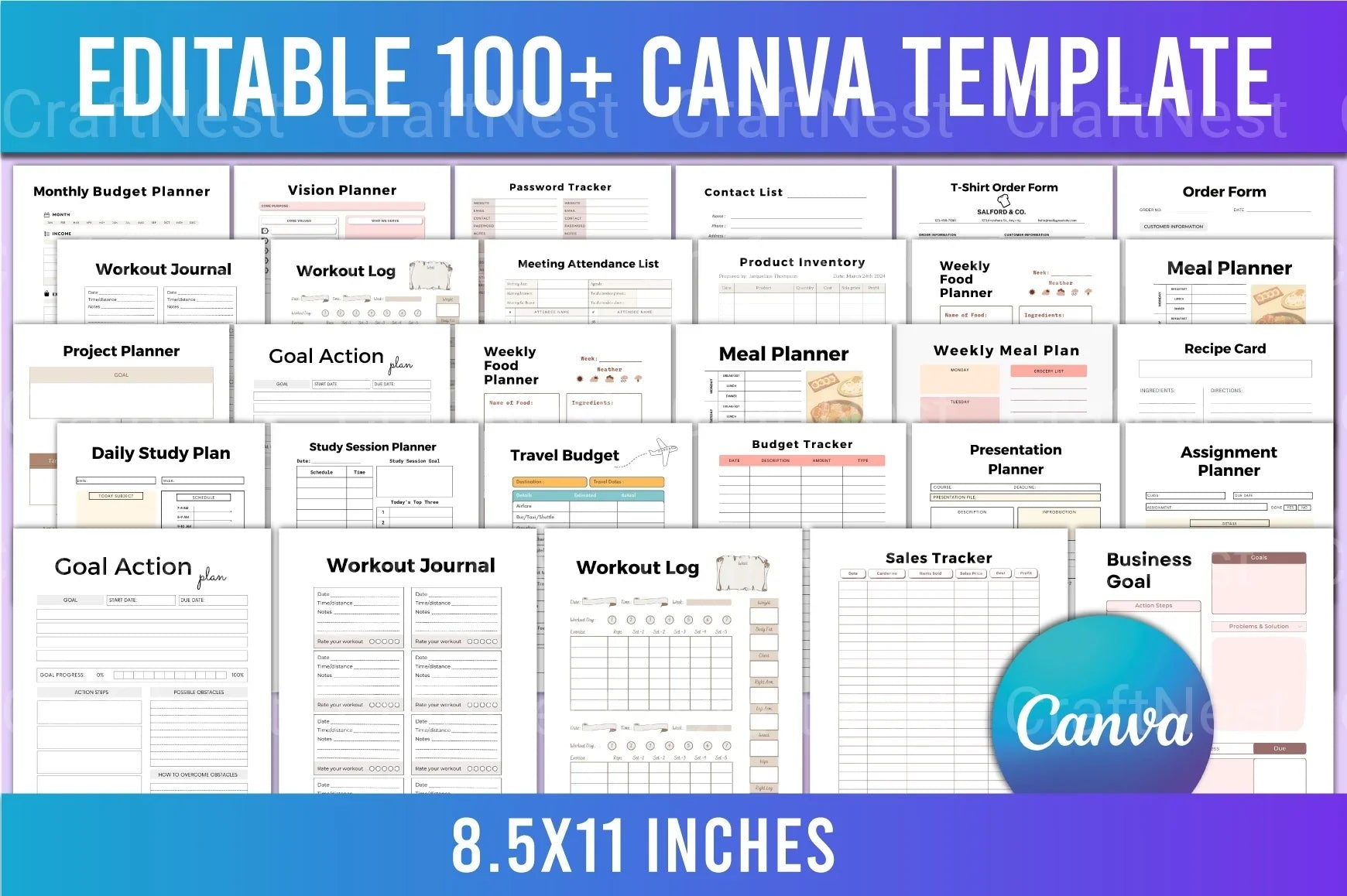 Editable Canva Template Collection
