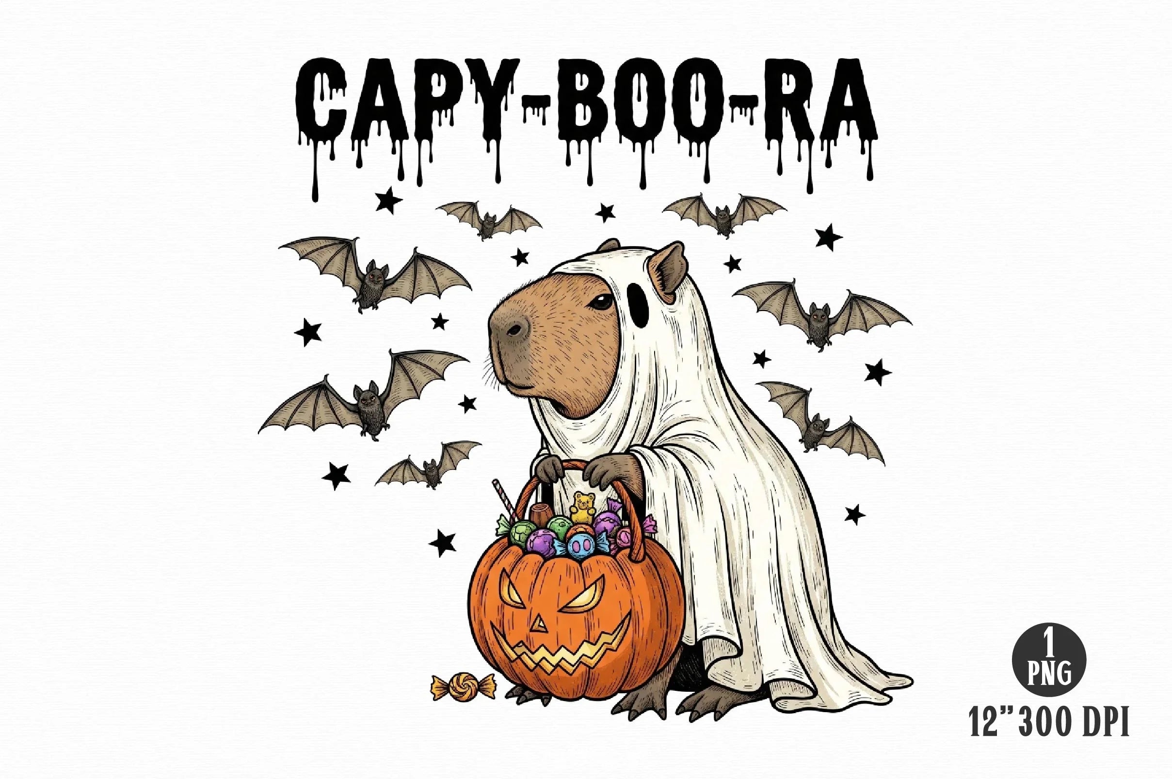 Halloween Capybara Clipart Bundle