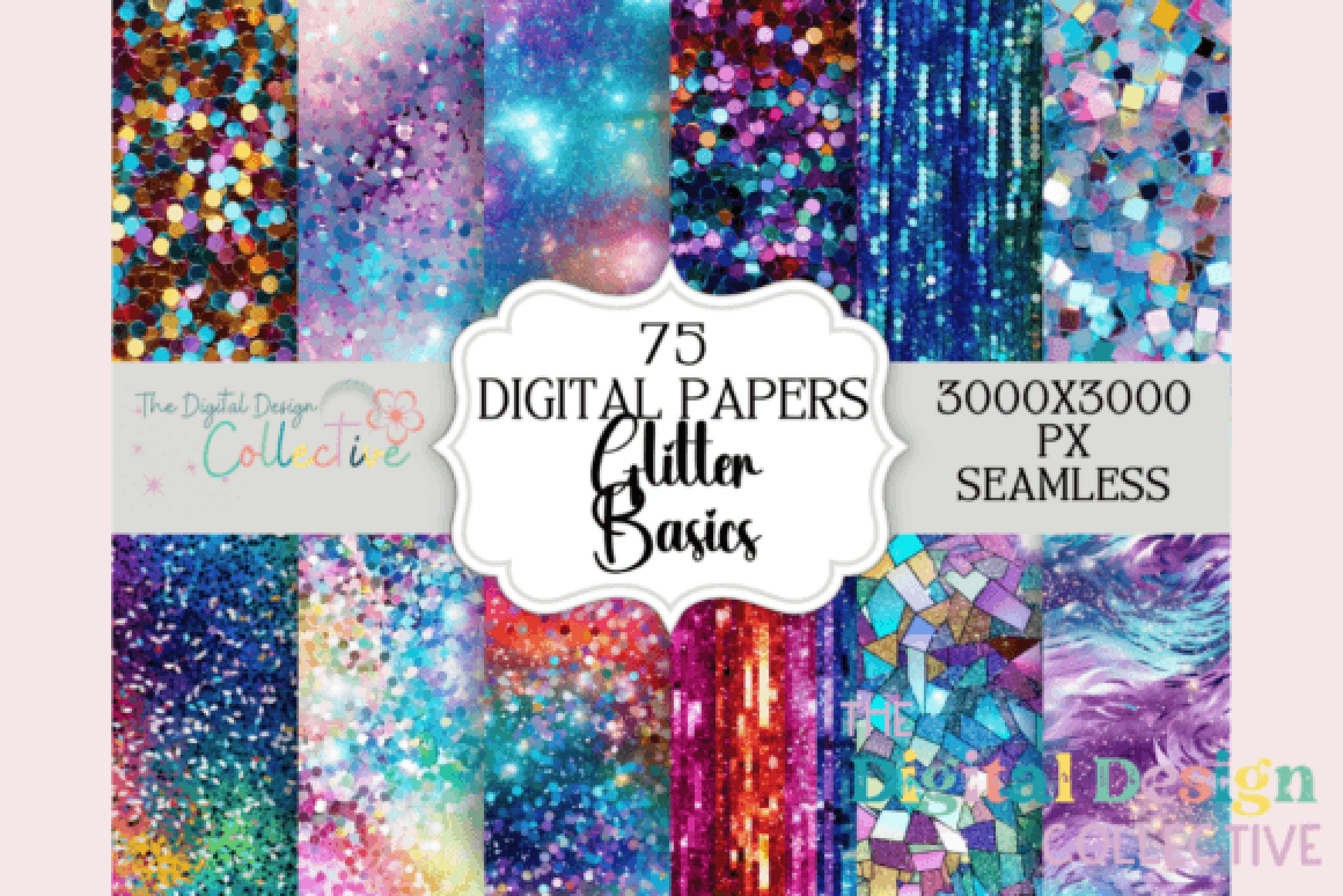 Seamless Glitter Paper Bundle