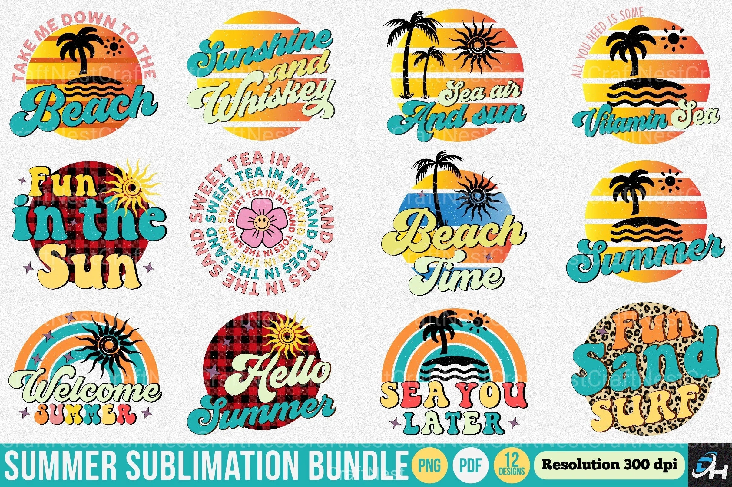 Summer Clipart Bundle for Creative Projects