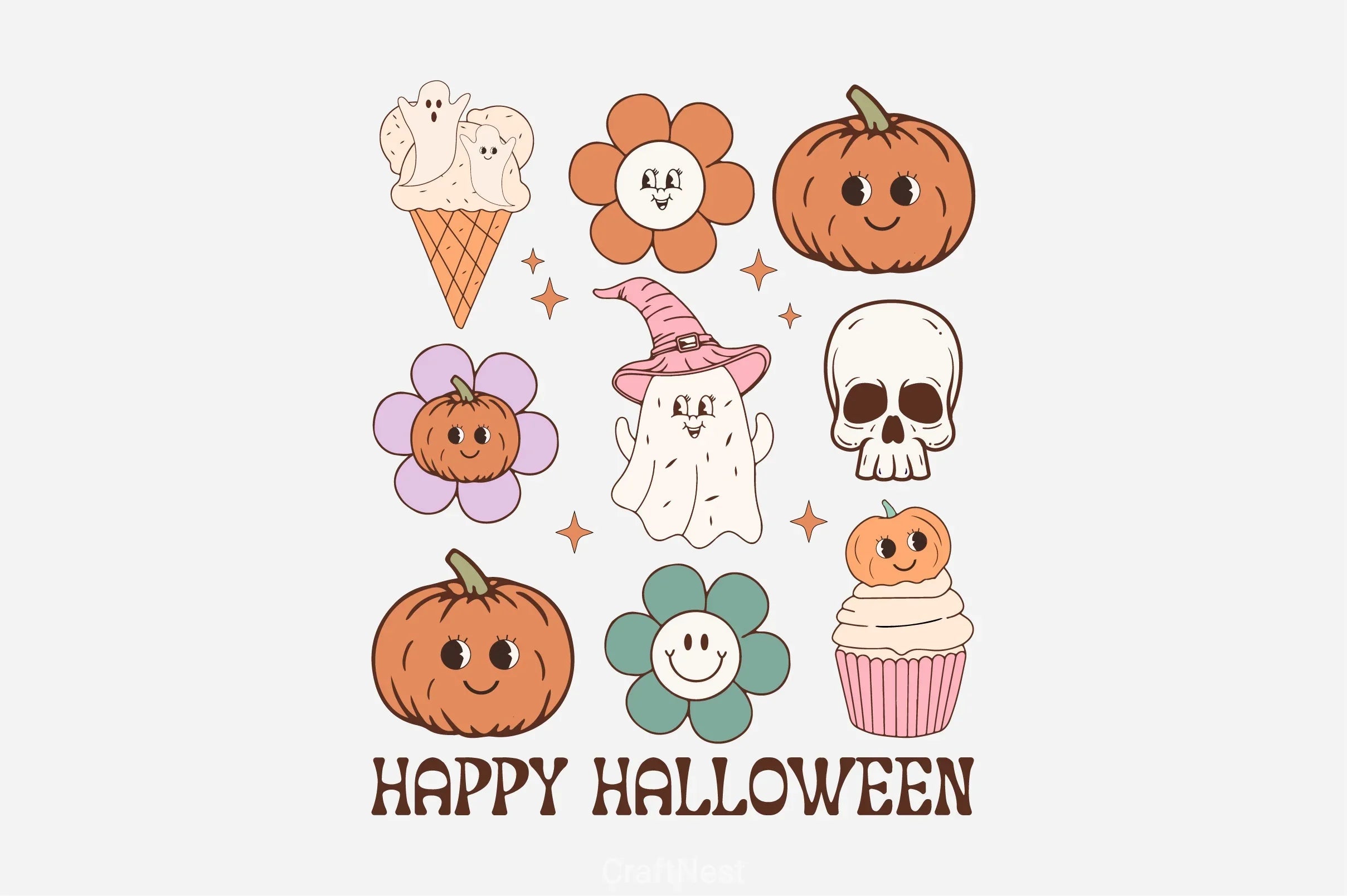 Happy Halloween Clipart Bundle