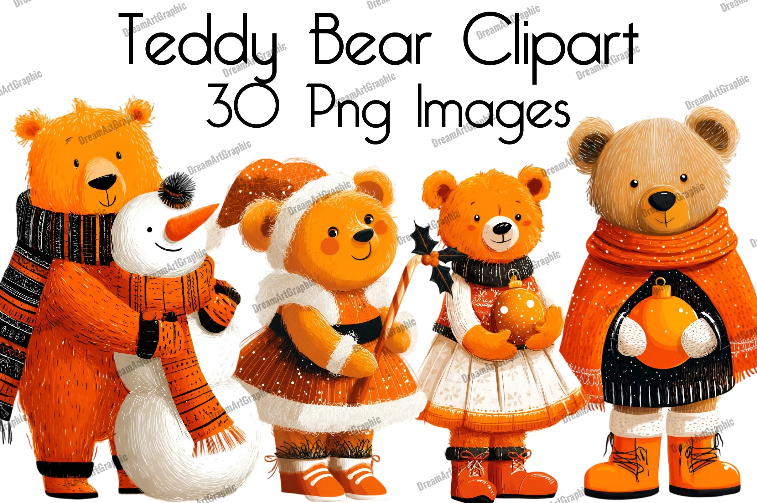Teddy Bear Clipart Bundle