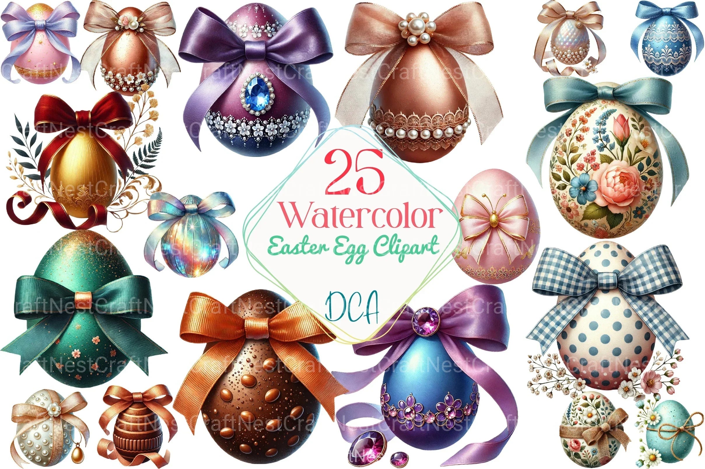 Easter Egg Clipart Bundle
